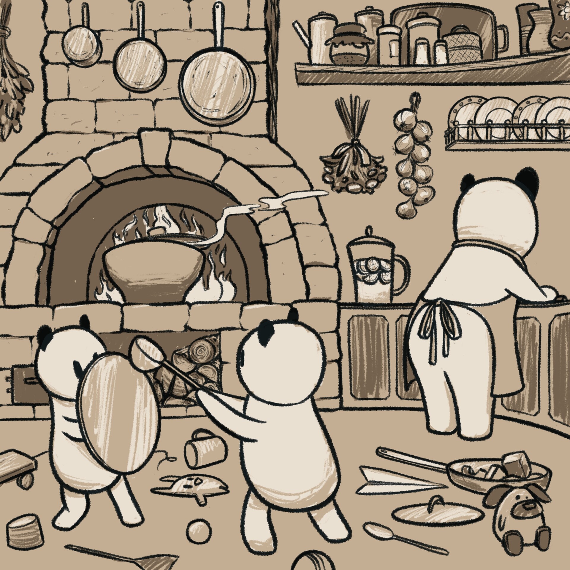 ArtStation - Kitchen fight