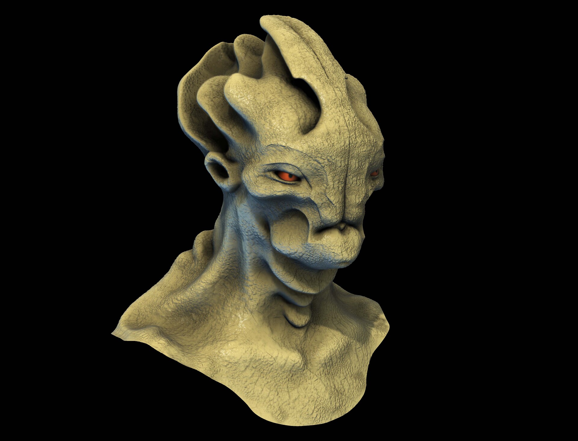 ArtStation - Sculpting Creature Bust In Mudbox