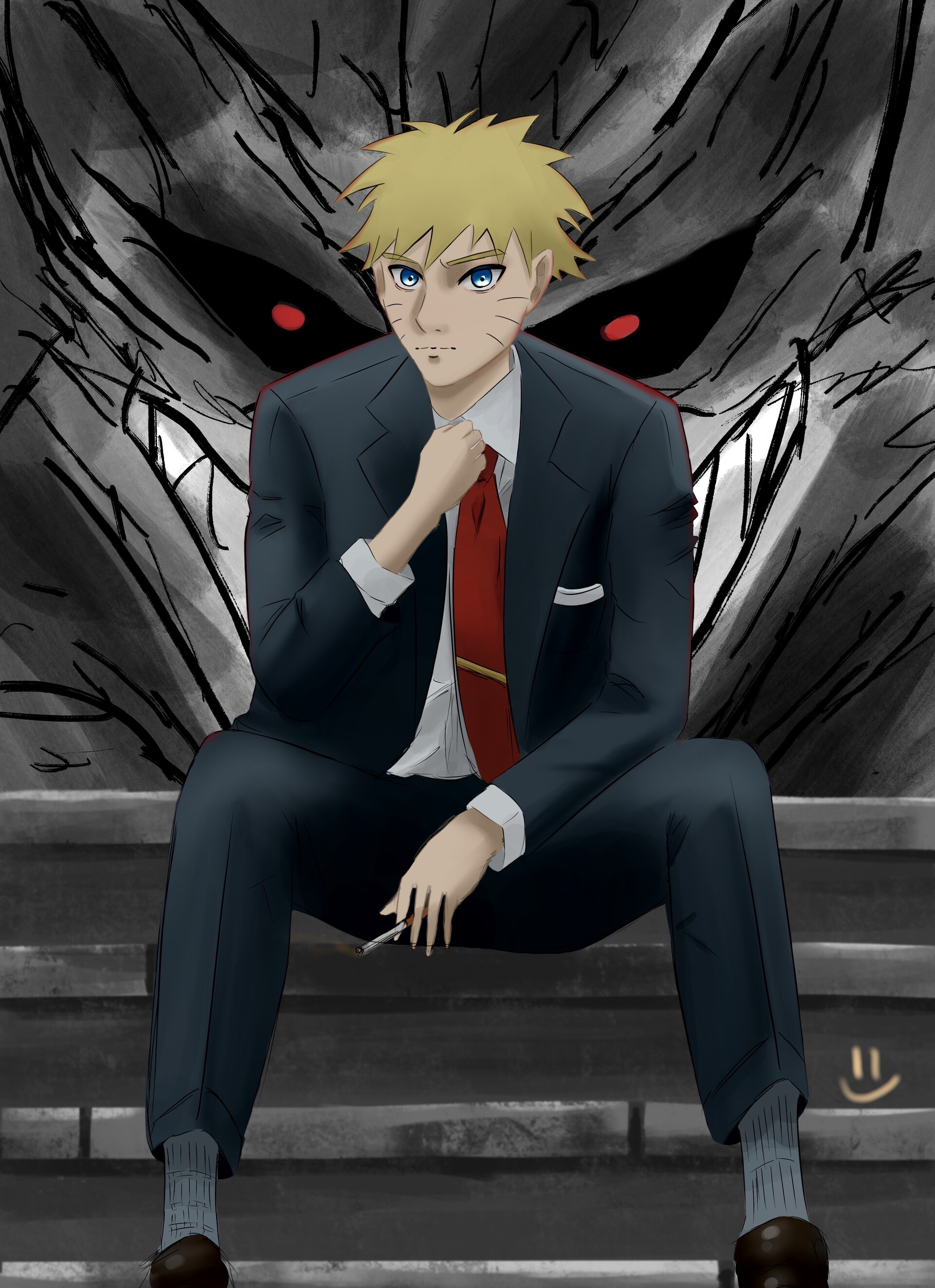 ArtStation - Naruto with suit