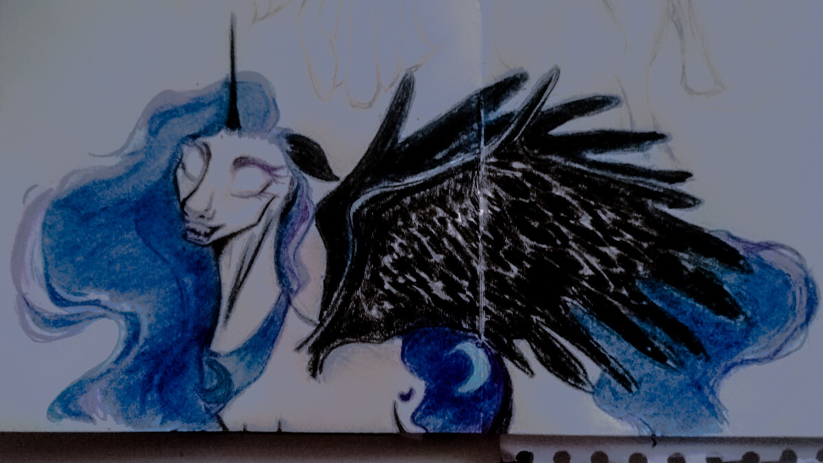 how to draw nightmare moon mlp