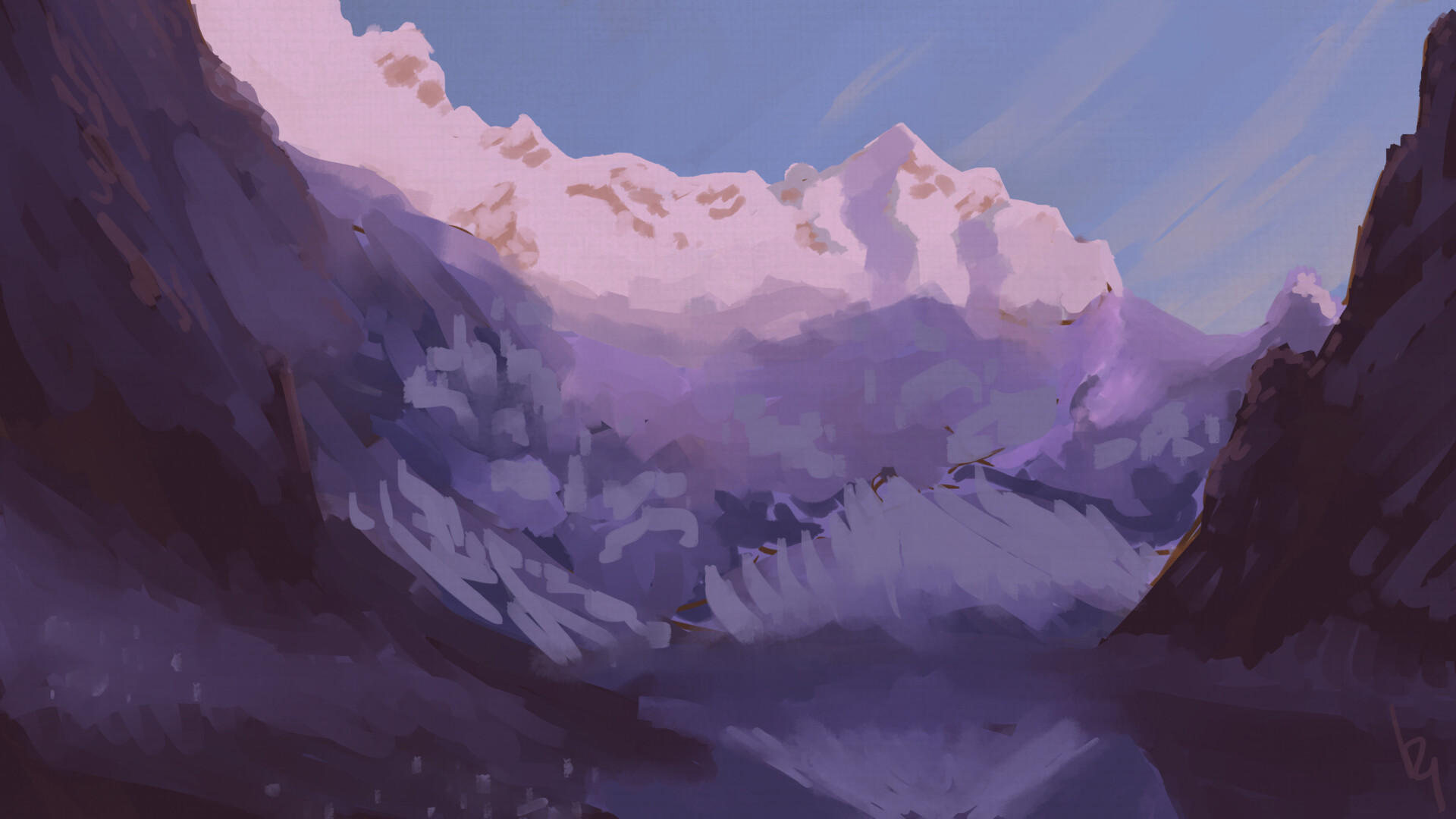 ArtStation - Snowy Mountain