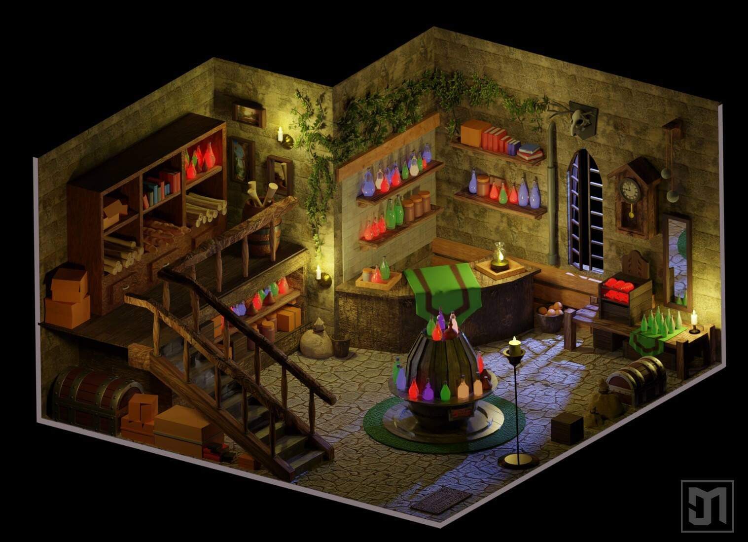 ArtStation - RPG style potion shop
