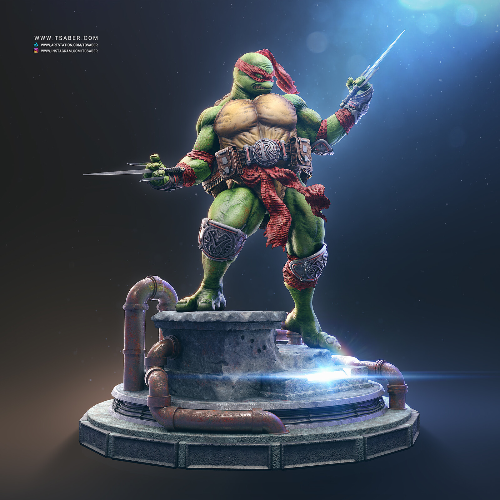 Taregh Saber - Raphael Statue - TMNT