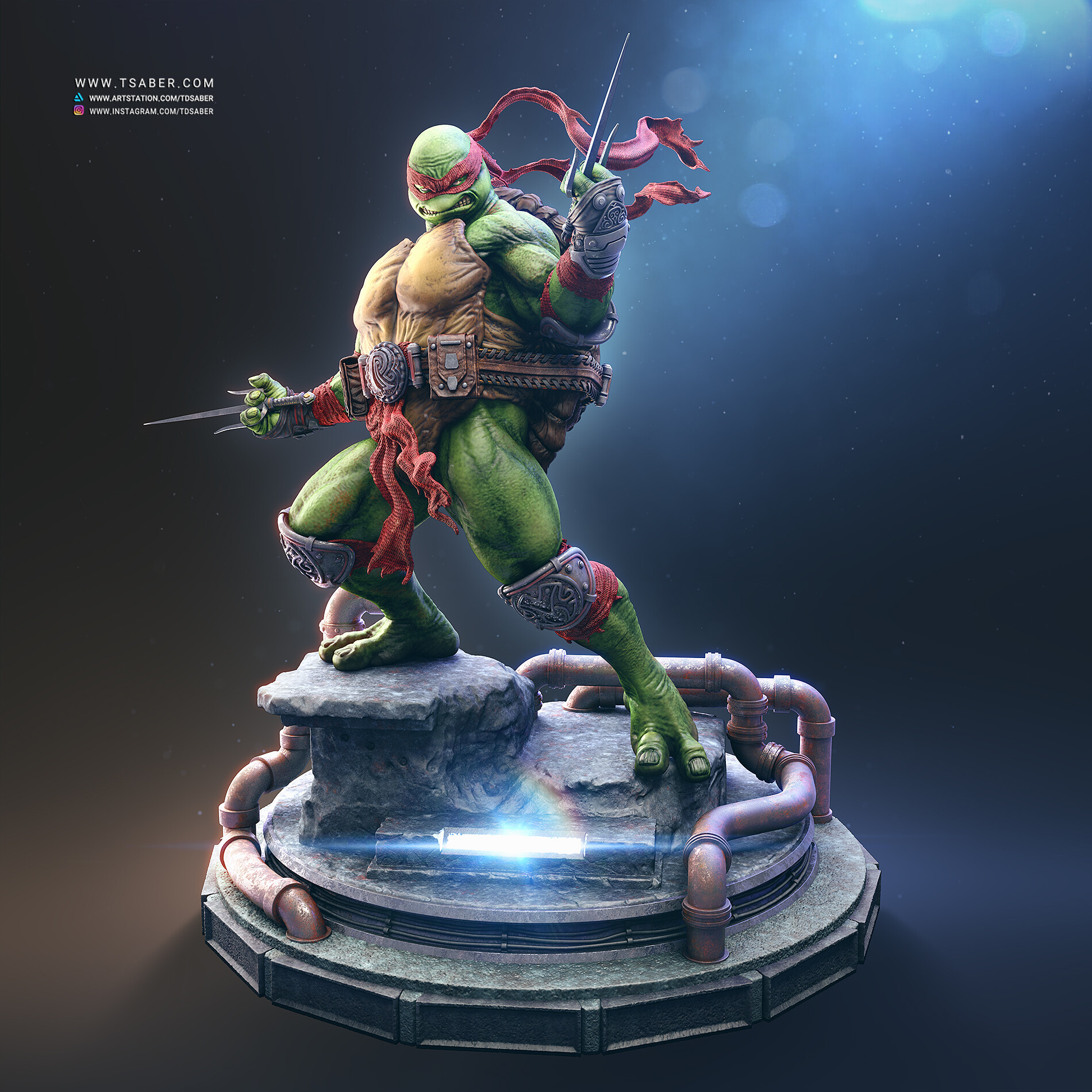 Taregh Saber - Raphael Statue - TMNT