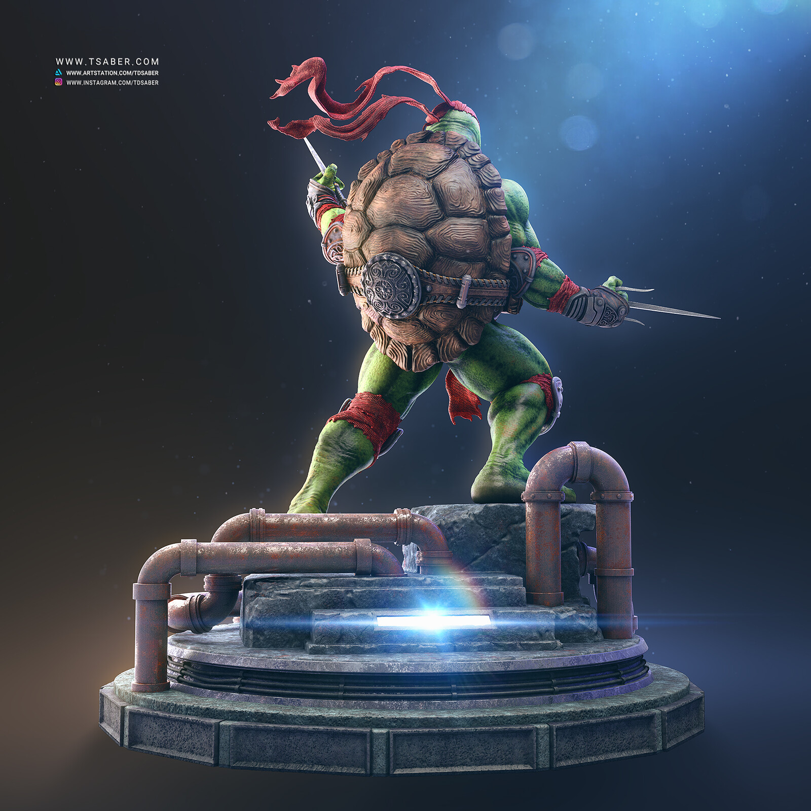 Taregh Saber - Raphael Statue - TMNT