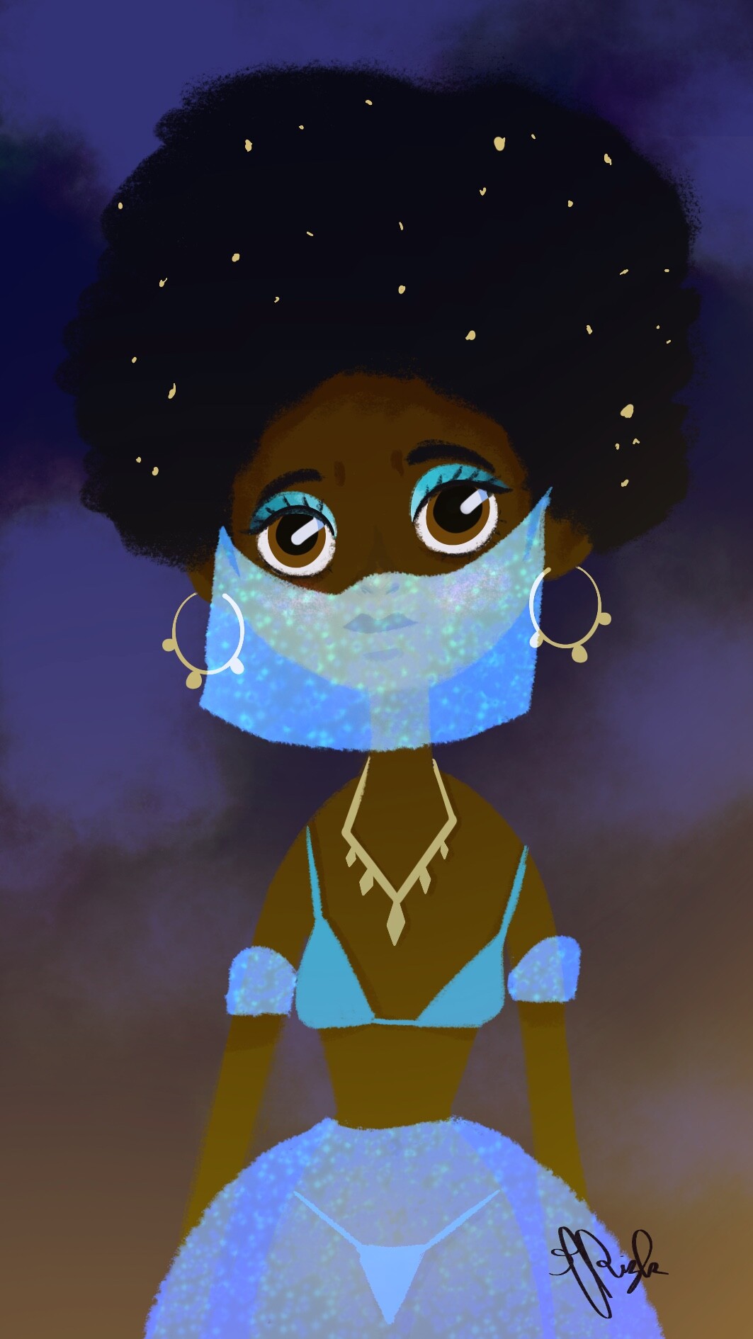 ArtStation - Cute blue dancer