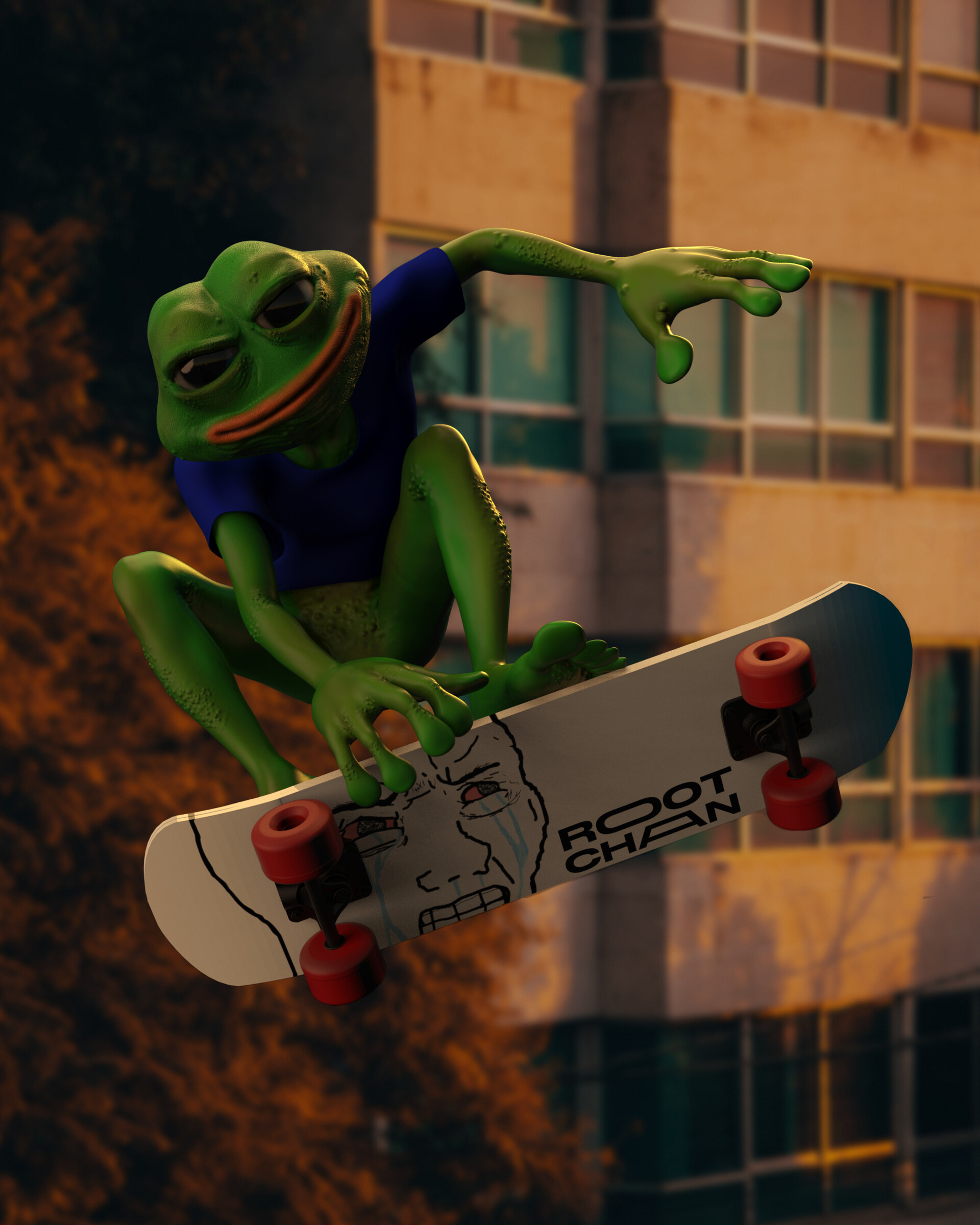 ArtStation - Skateboard Pepe - 3D Concept