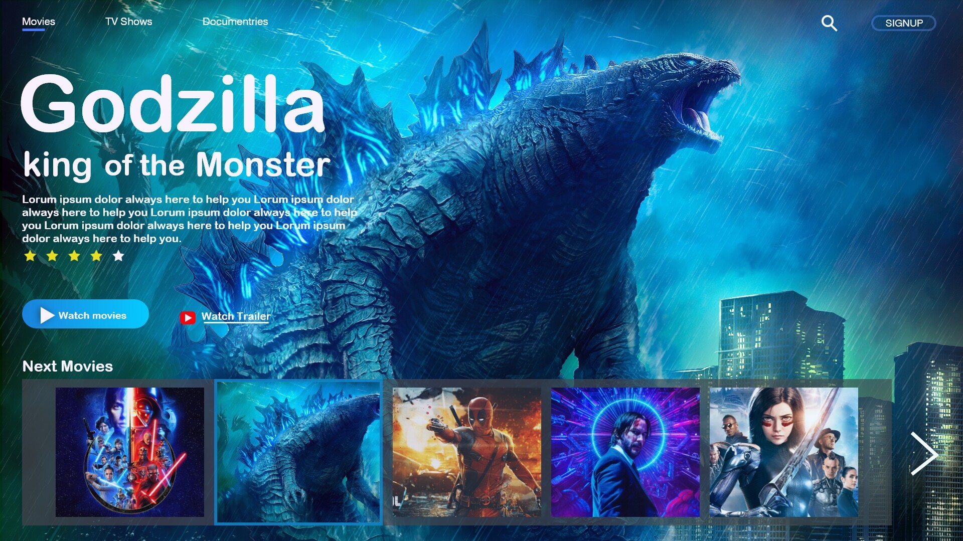 ArtStation - Godzilla UX