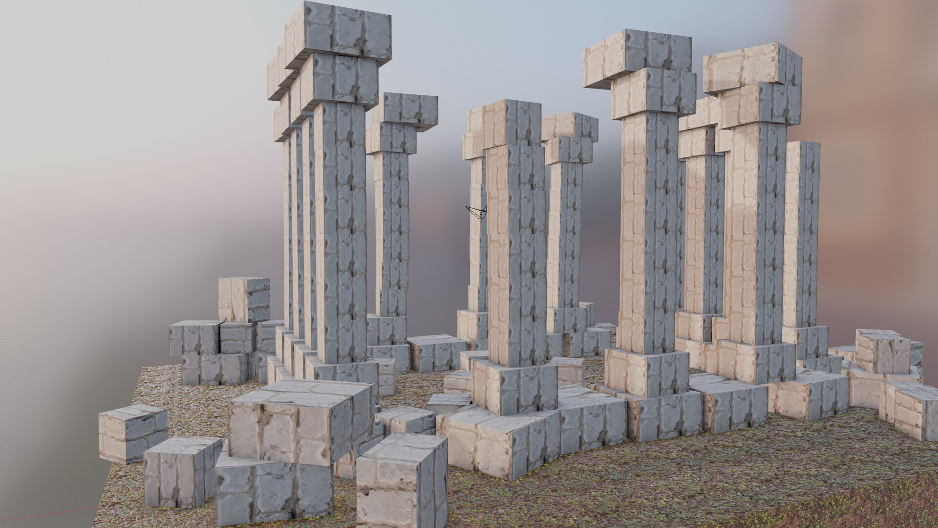 ArtStation - greek ruins blender test