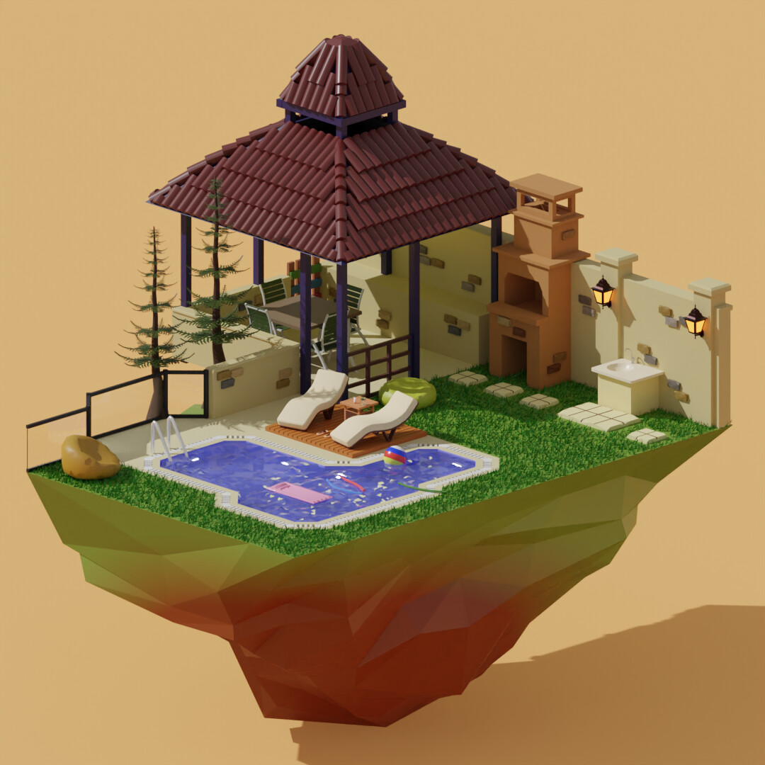 ArtStation - Pool side