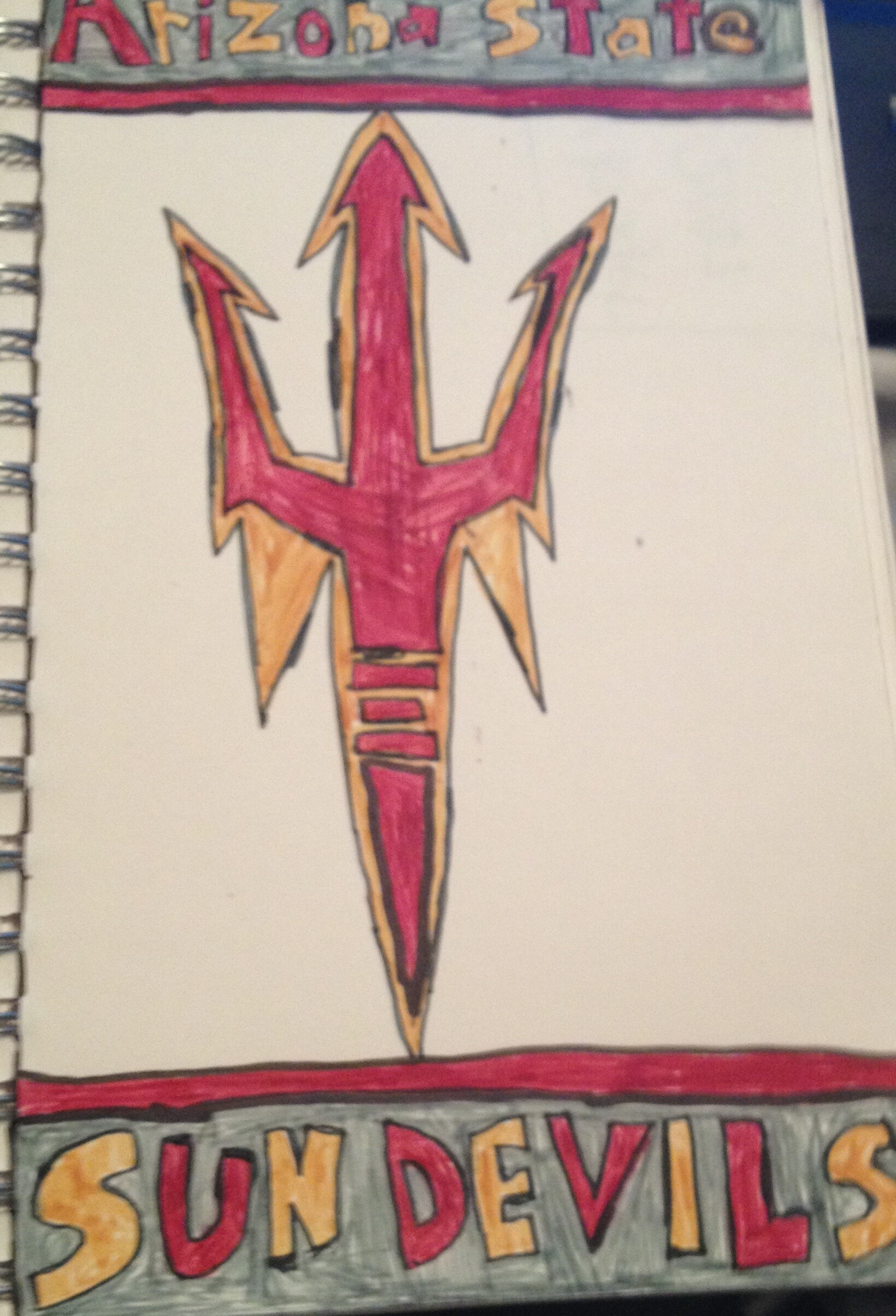ArtStation - Sun Devil Pitchfork Logo by SunDevil Emily's art