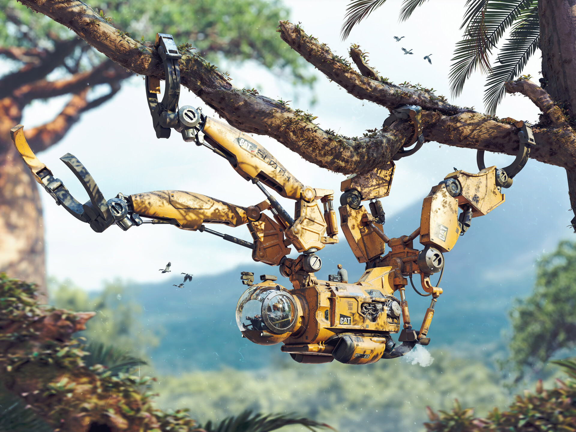 ArtStation - Caterpillar Mecha SLOTH