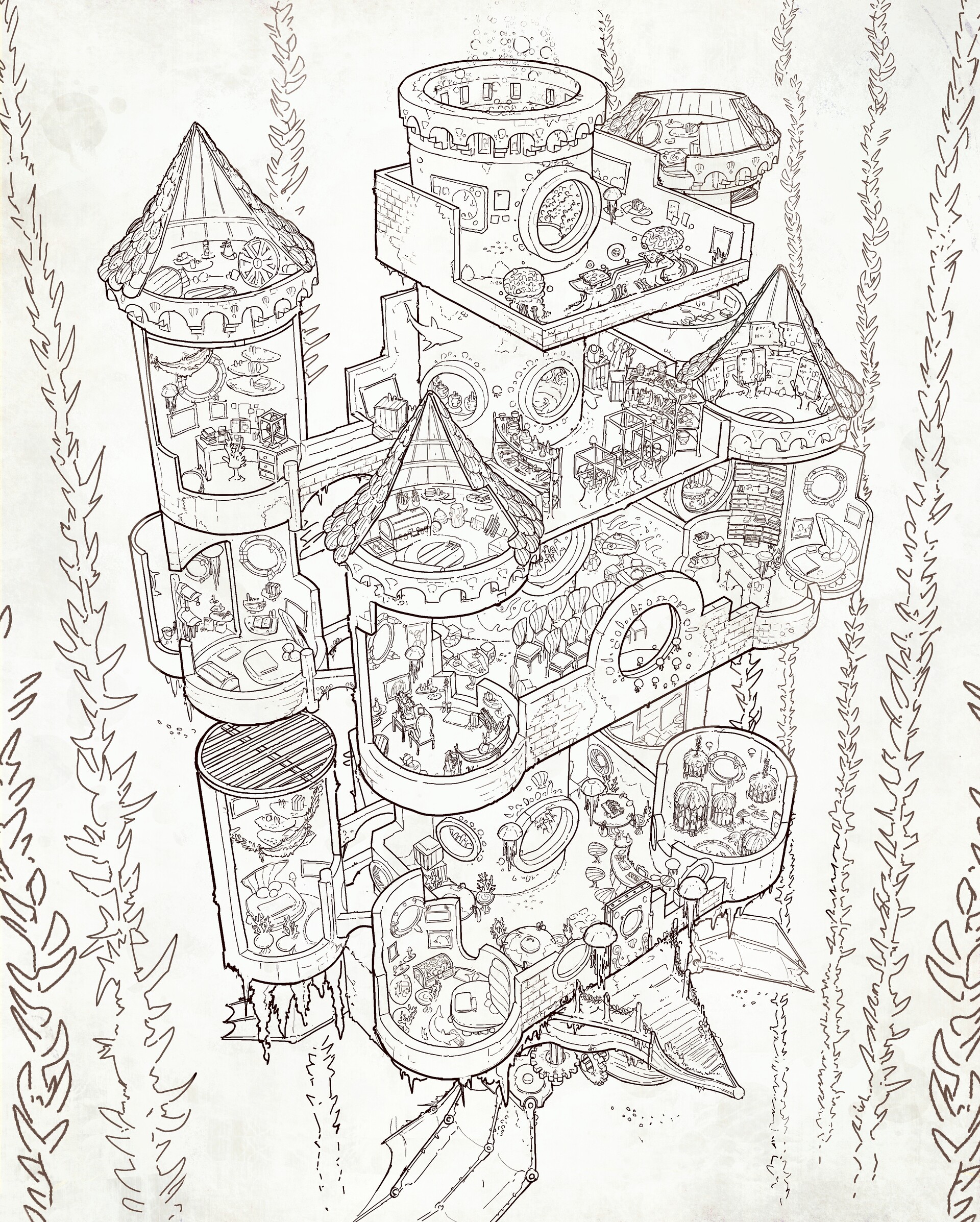 James Patel - The Drunken Treasure : Interior cutout