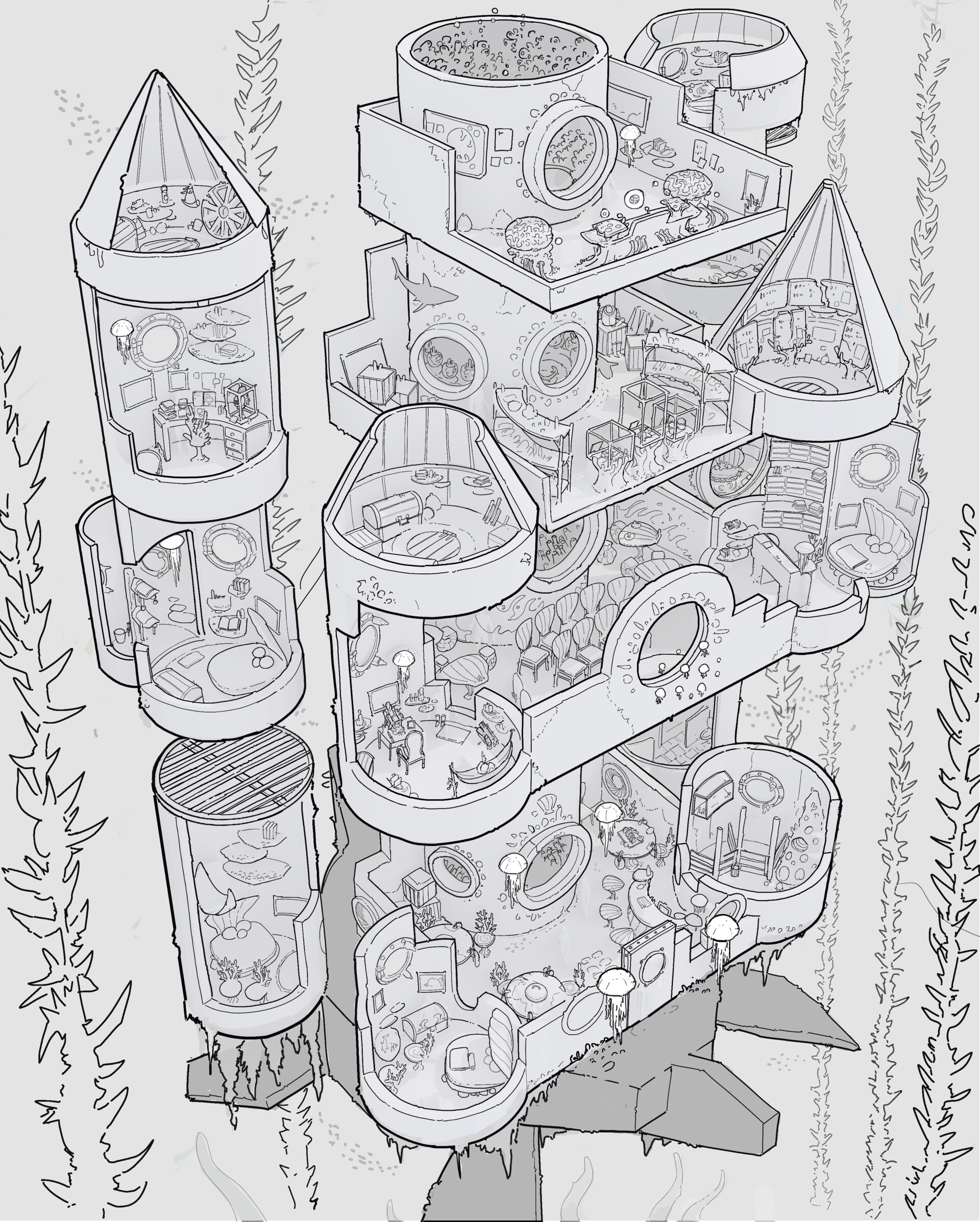 James Patel - The Drunken Treasure : Interior cutout