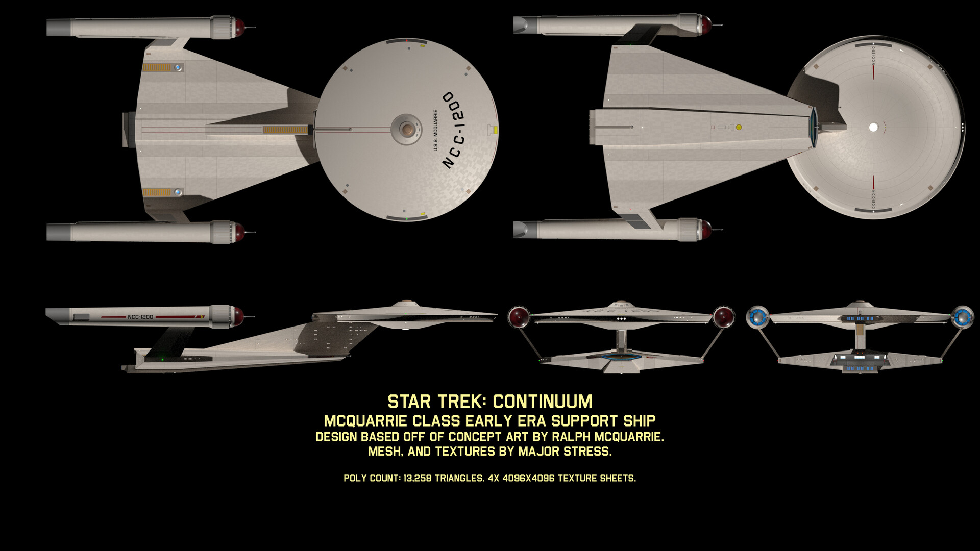 Major Stress - McQuarrie Class early TOS era explorer/support ship.