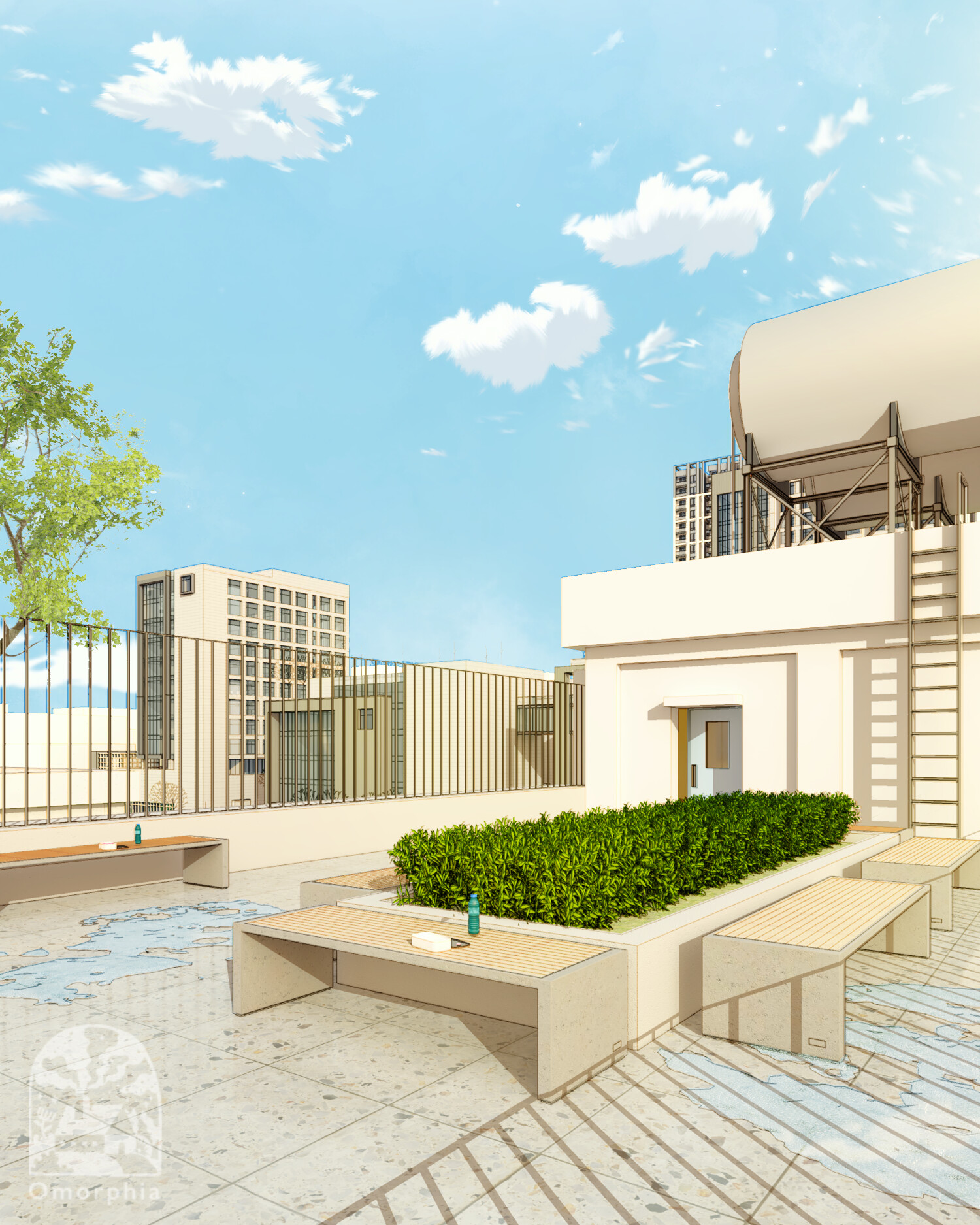 ArtStation - School Rooftop