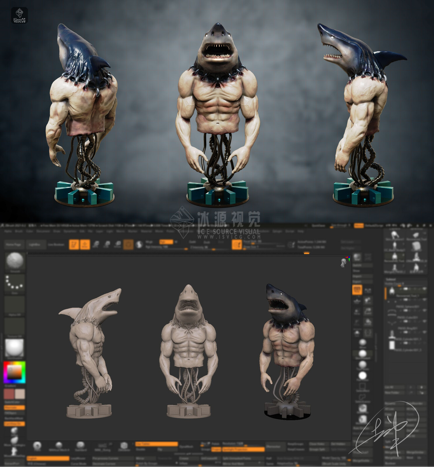 jackymax - Mutant shark man