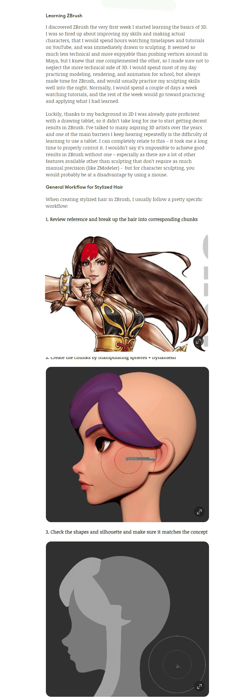 how to draw hair in zbrush