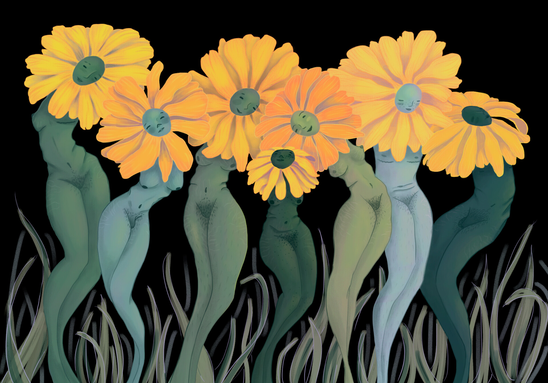 ArtStation - Dancing Daisies