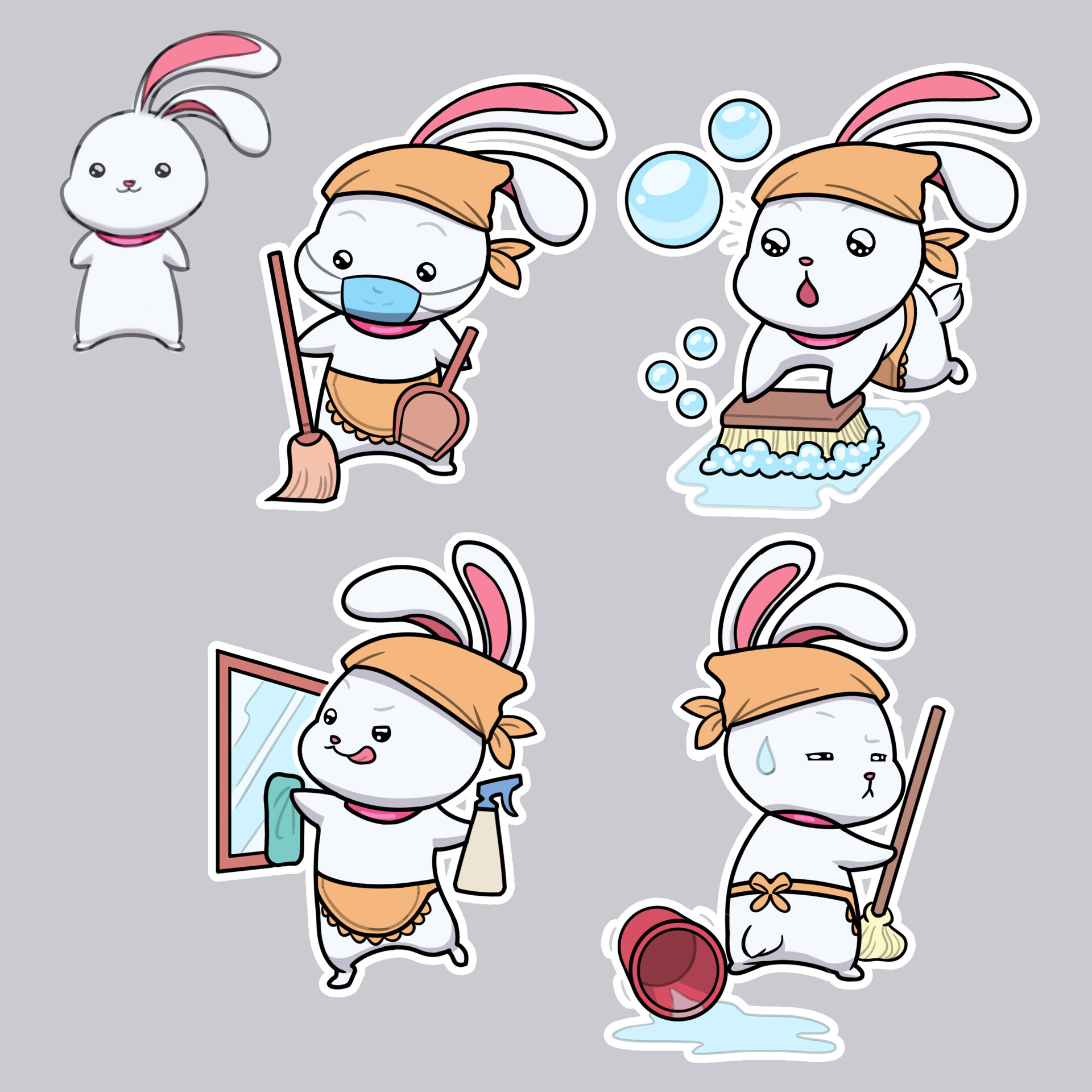 ArtStation - Cute Bunny Cartoon