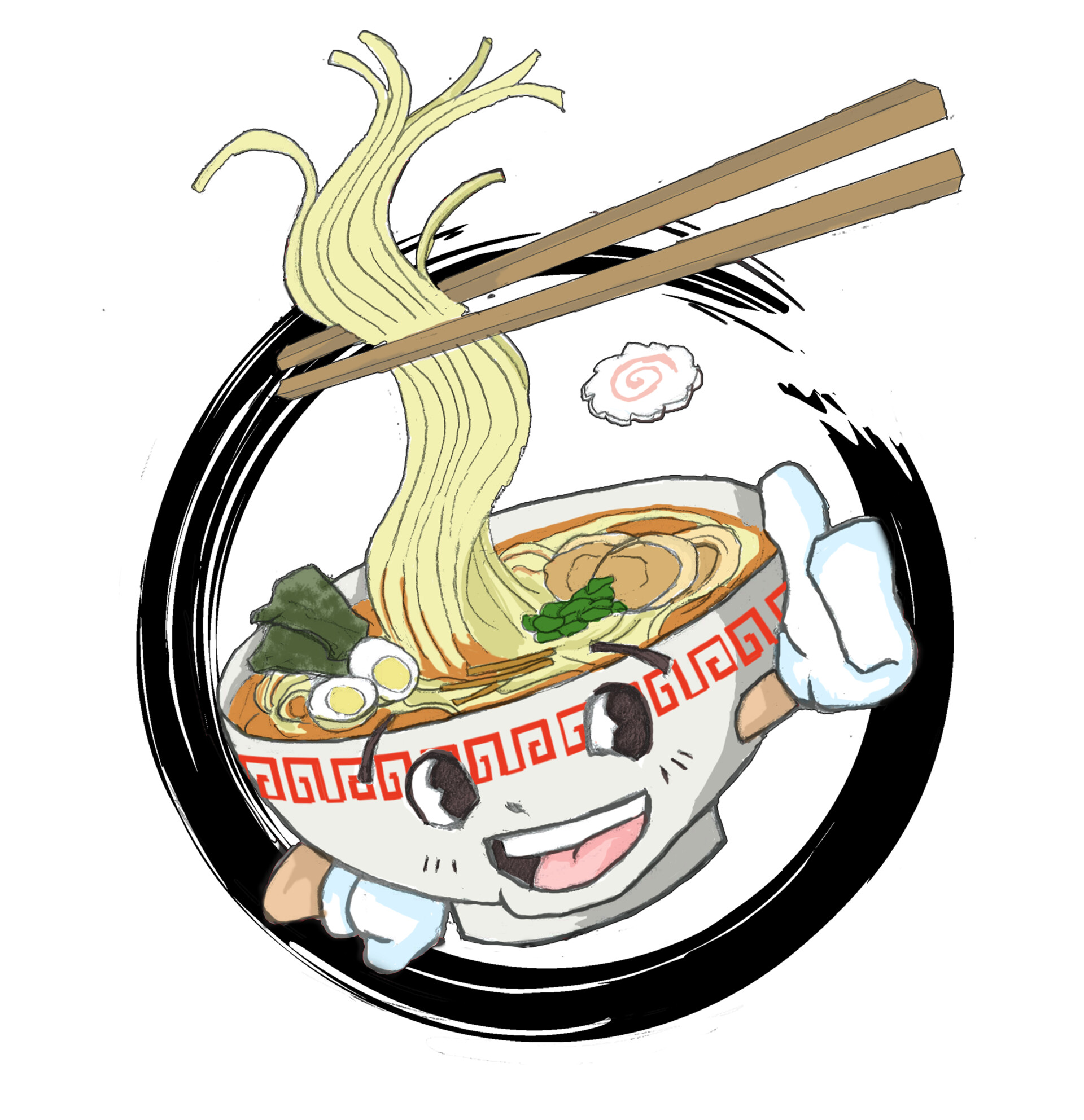 J.D. Viardo - Ramen-Kun mascot for Youtube channel JD Stormbreaker