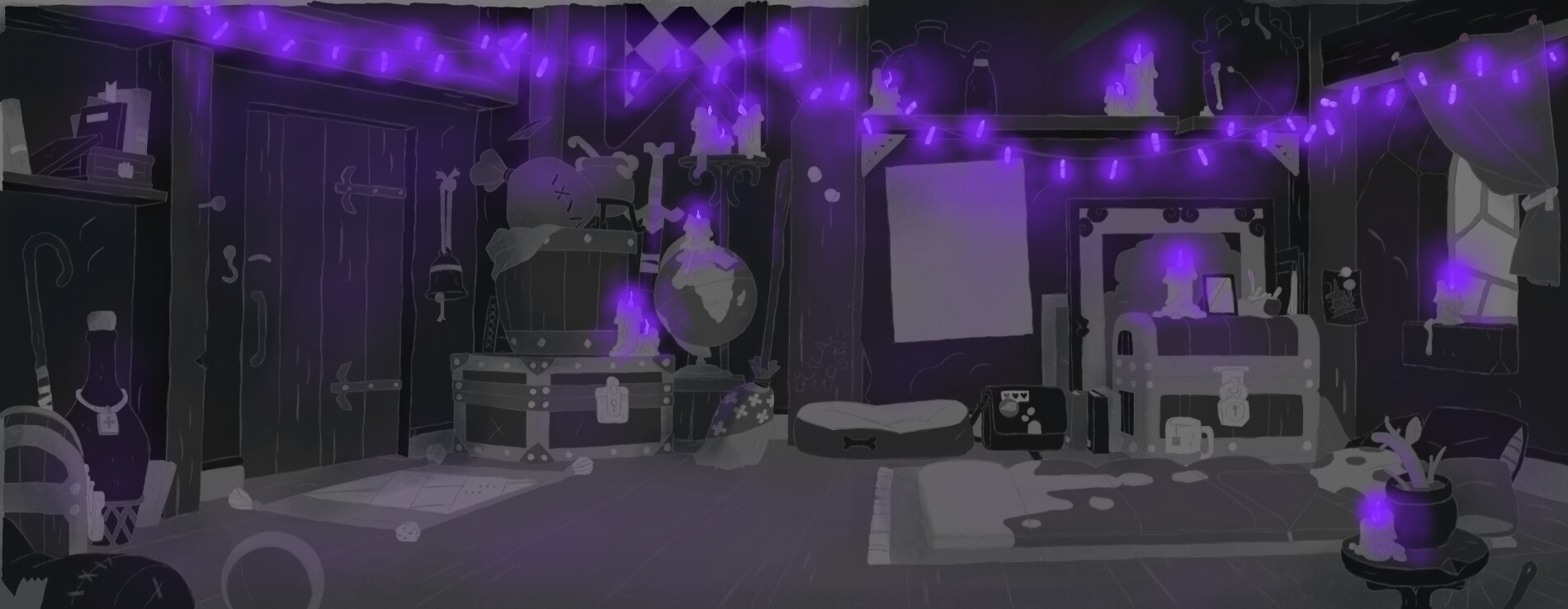 ArtStation - The Owl House - Luz's room Grayscale