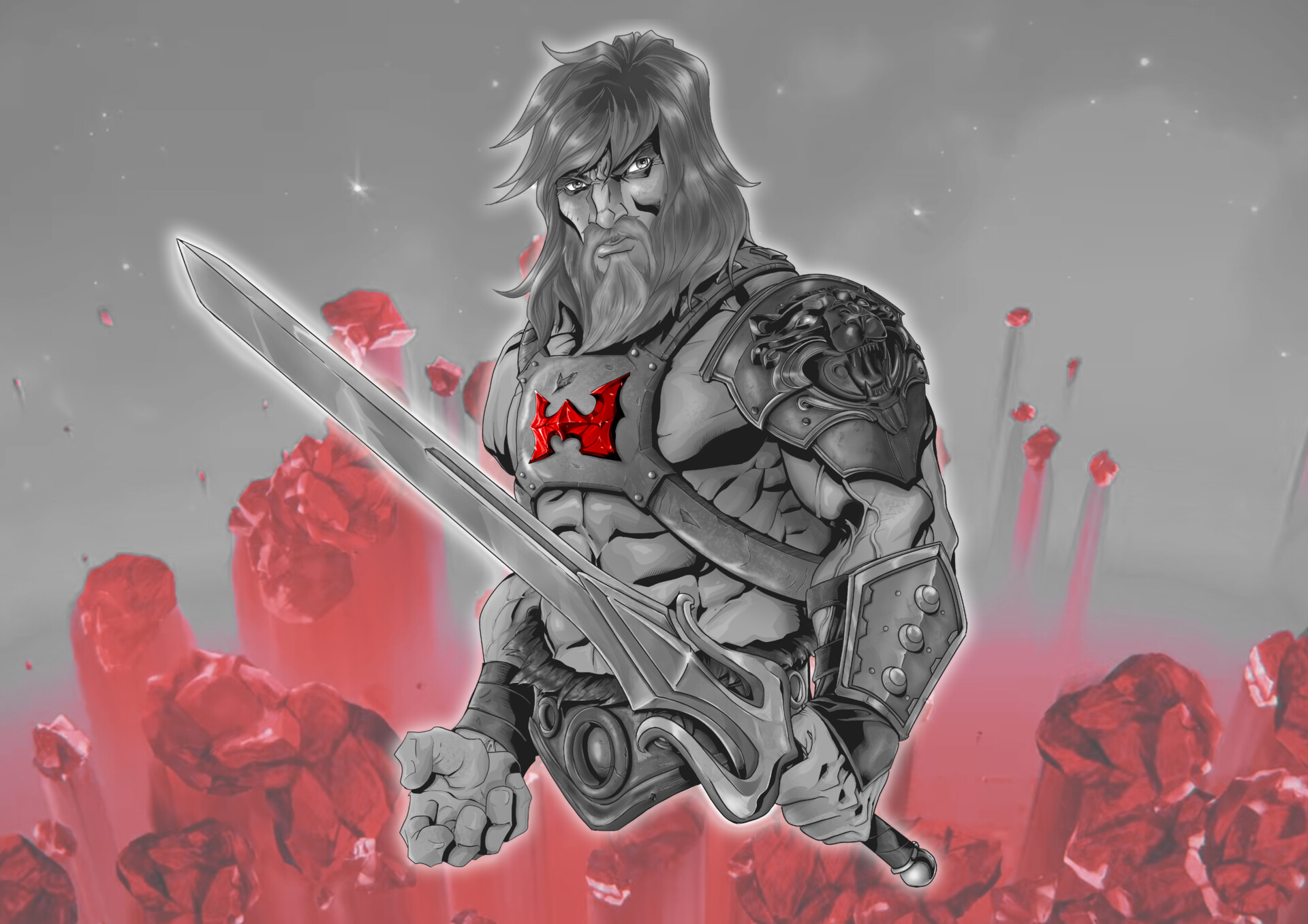 ArtStation - King He-Man - Black, White and Red