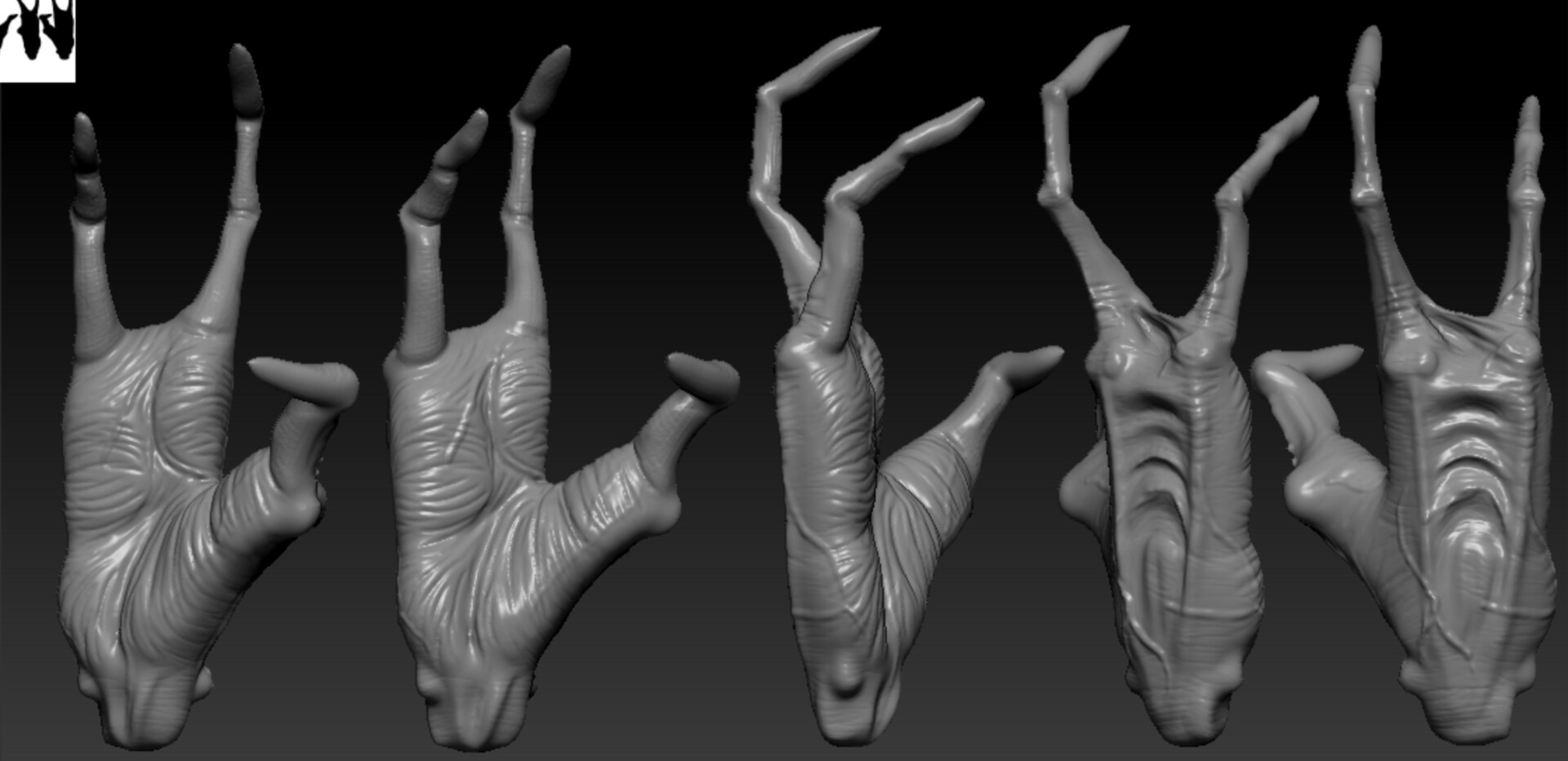 ArtStation - Alien Hand Turnaround Sculpt