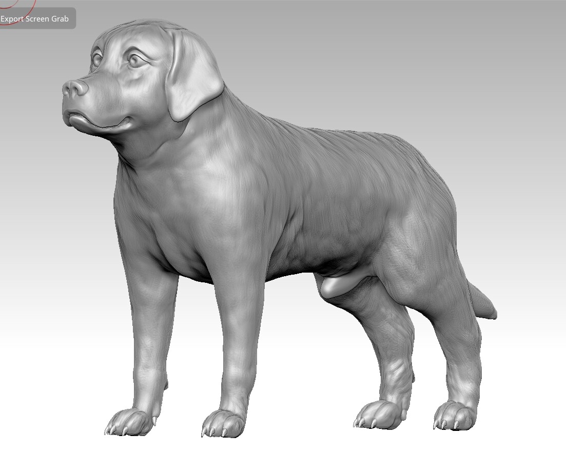 ArtStation - Dog for 3d printing
