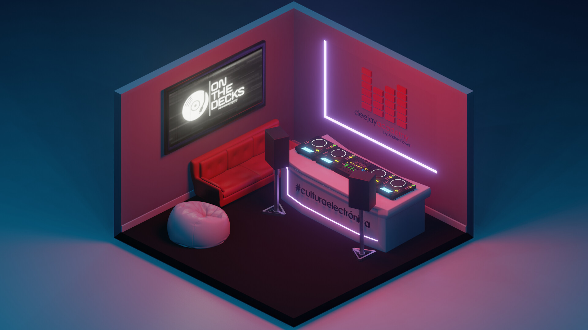 ArtStation - Isometric DJ Room