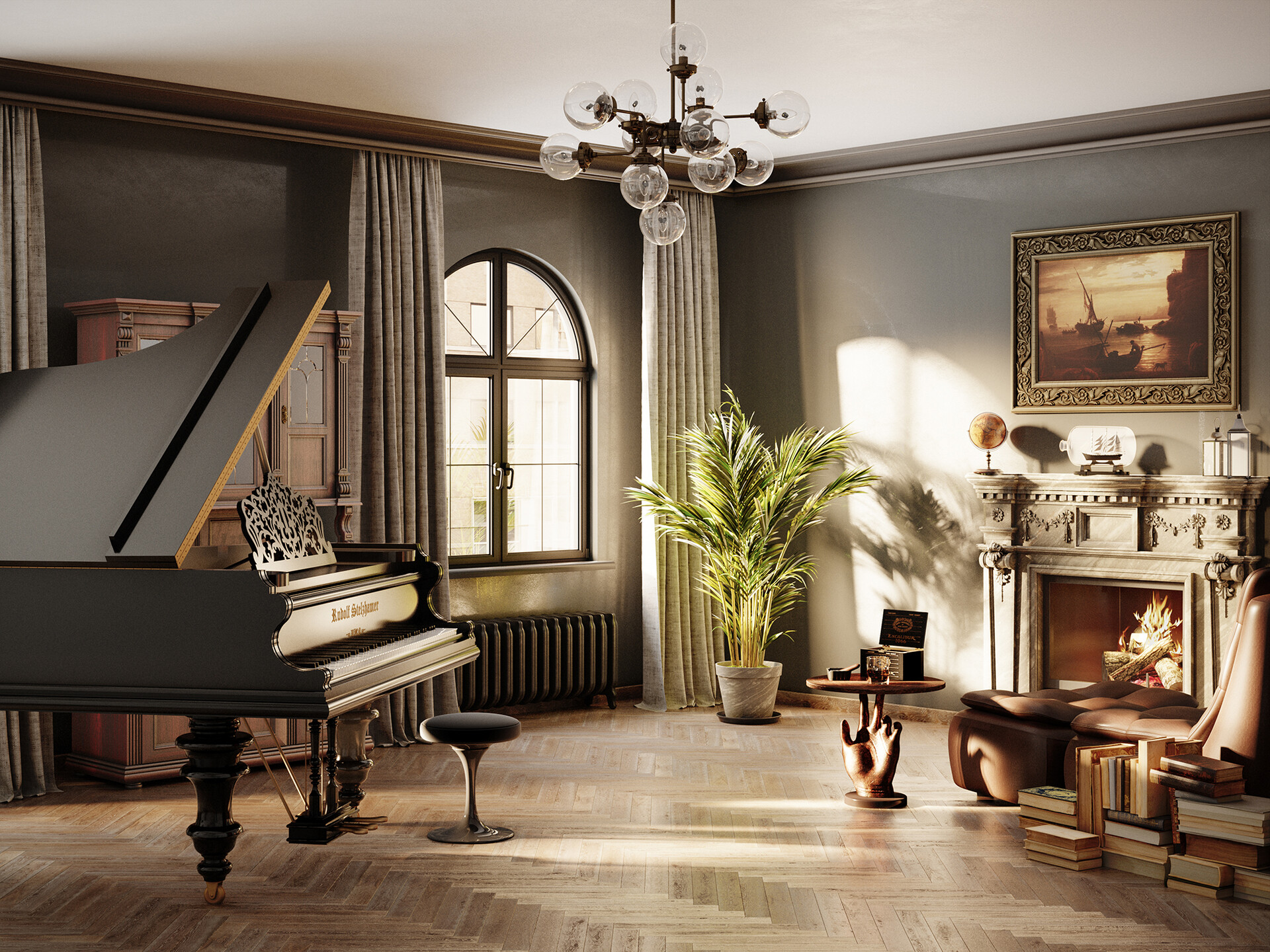 ArtStation - Piano room