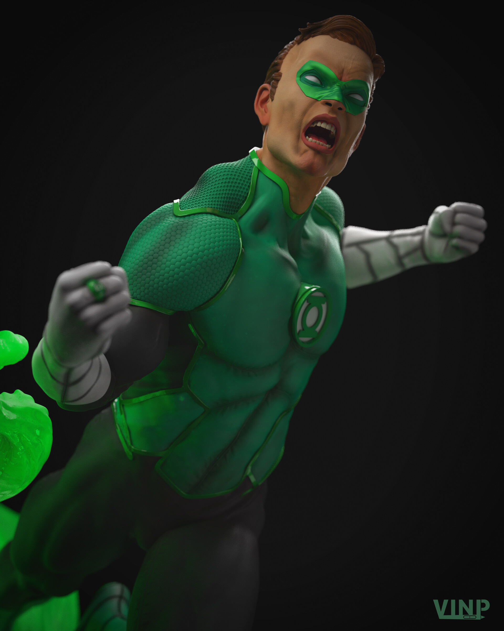 green lantern hal jordan render