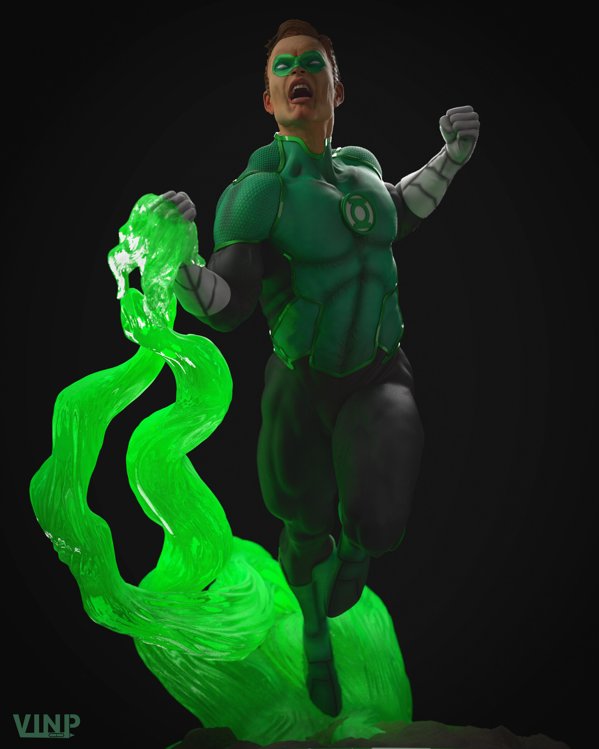 green lantern hal jordan render