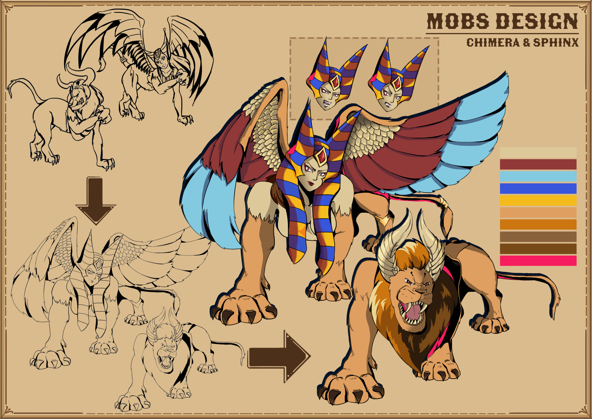 ArtStation - Sphinx and Chimera