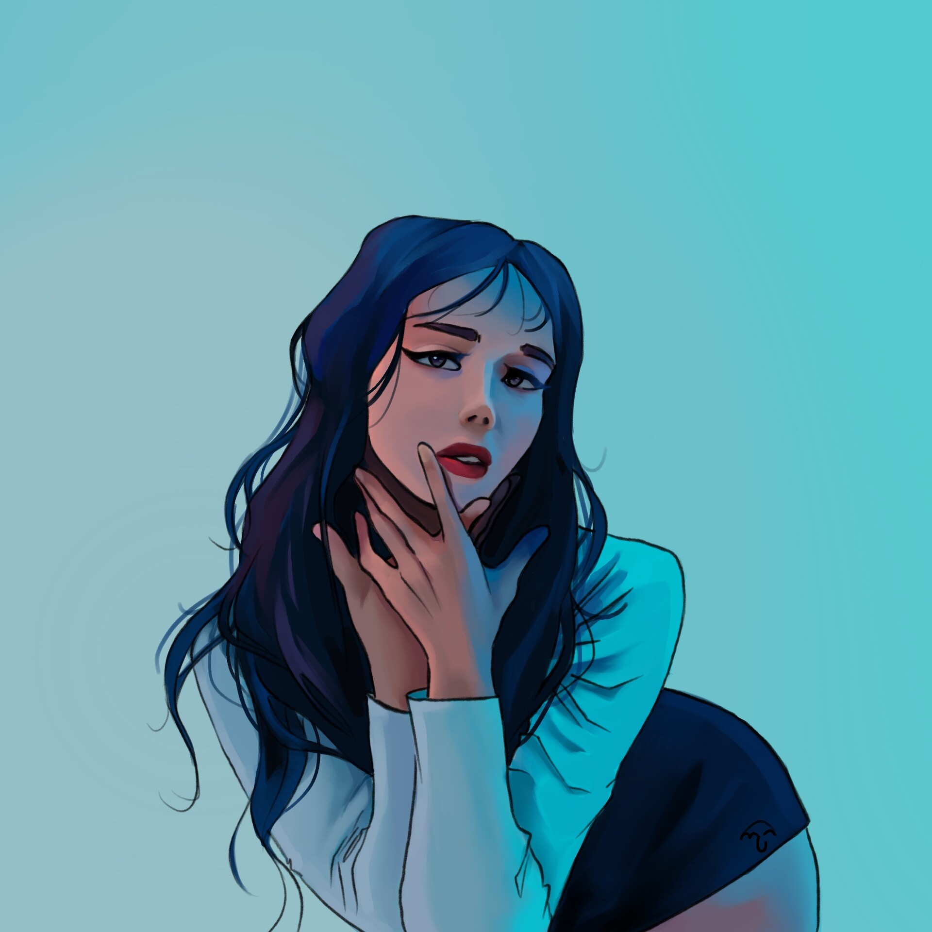 ArtStation - Blue light study