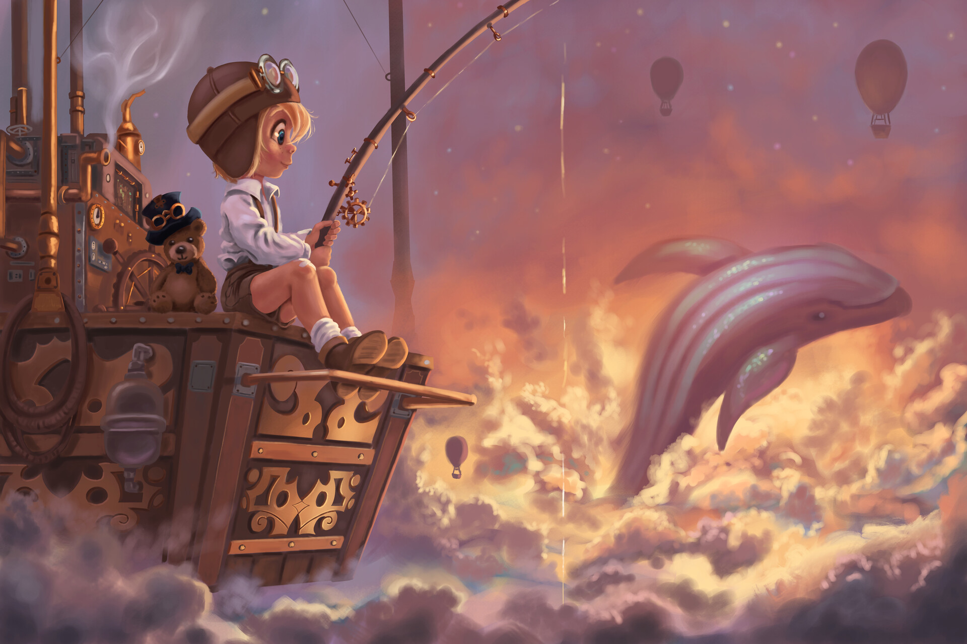ArtStation - Cloud Fishing – Winston's Adventures
