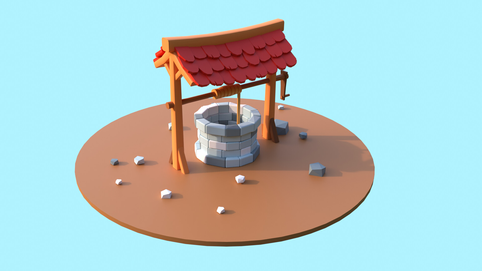 ArtStation - Low Poly Well - 3D