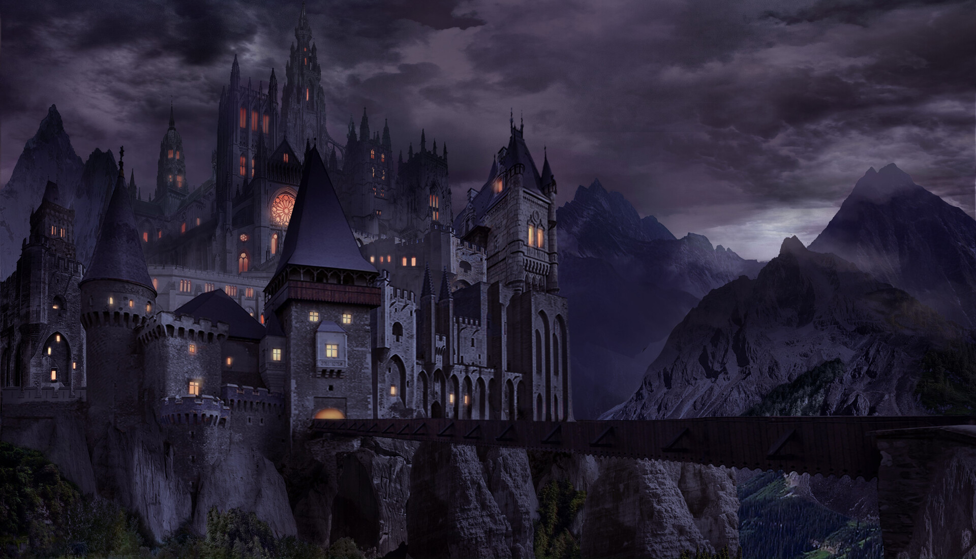 Gothic Castle Painting