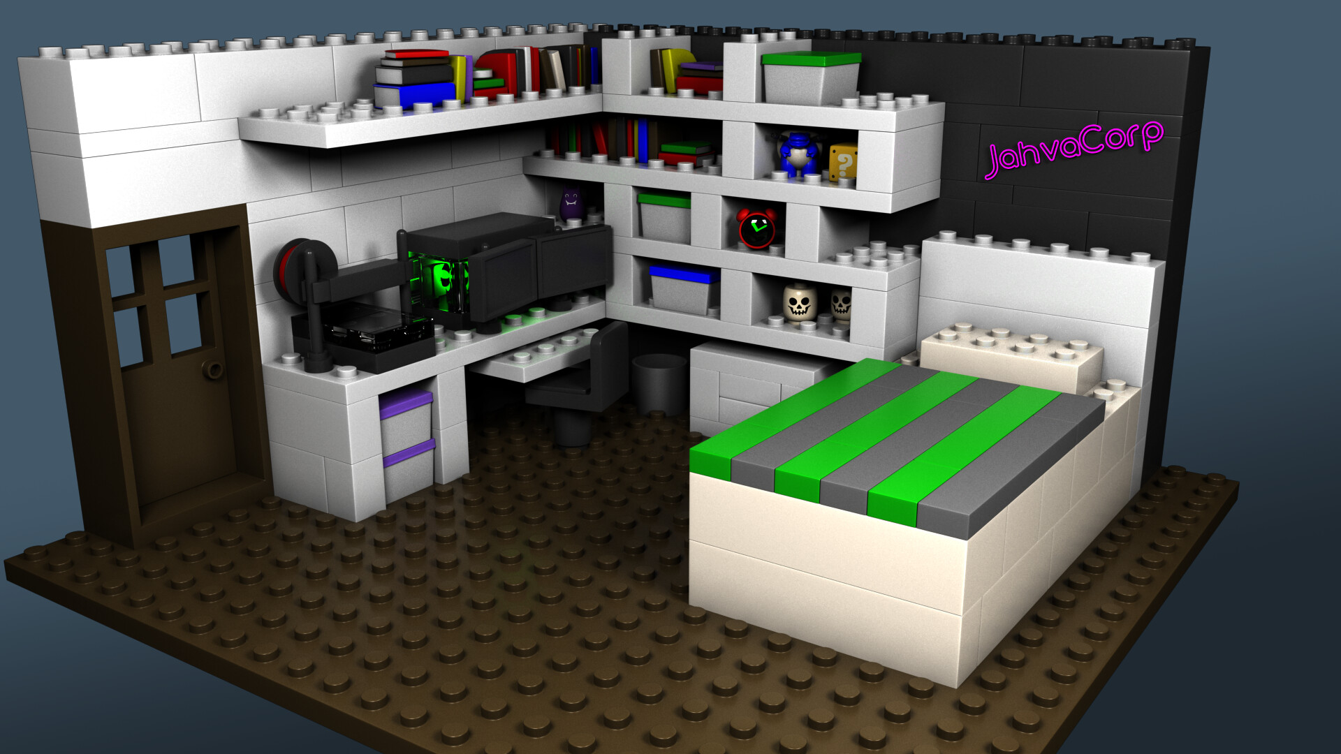 ArtStation - My bedroom as Lego