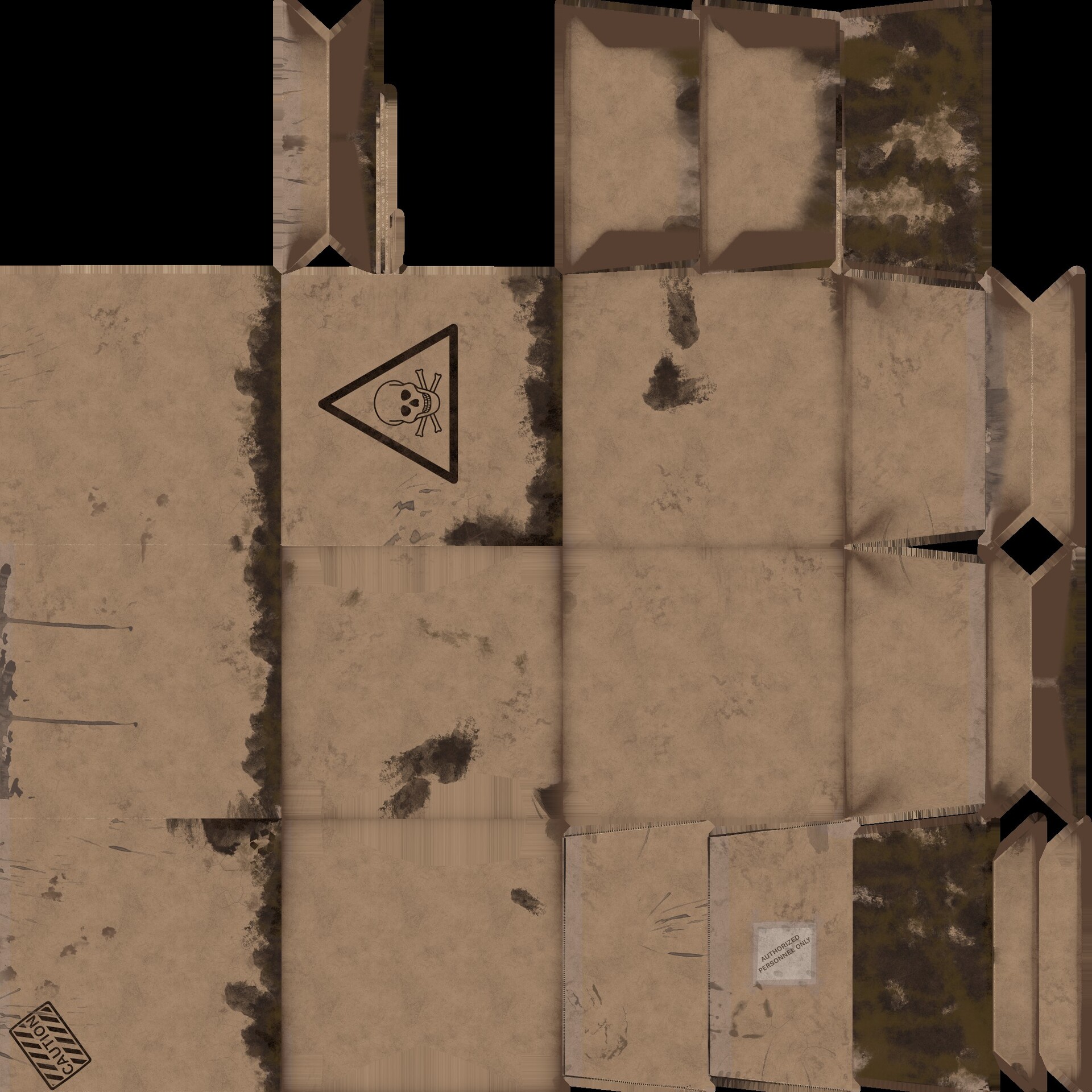 Cardboard Box Uv Texture
