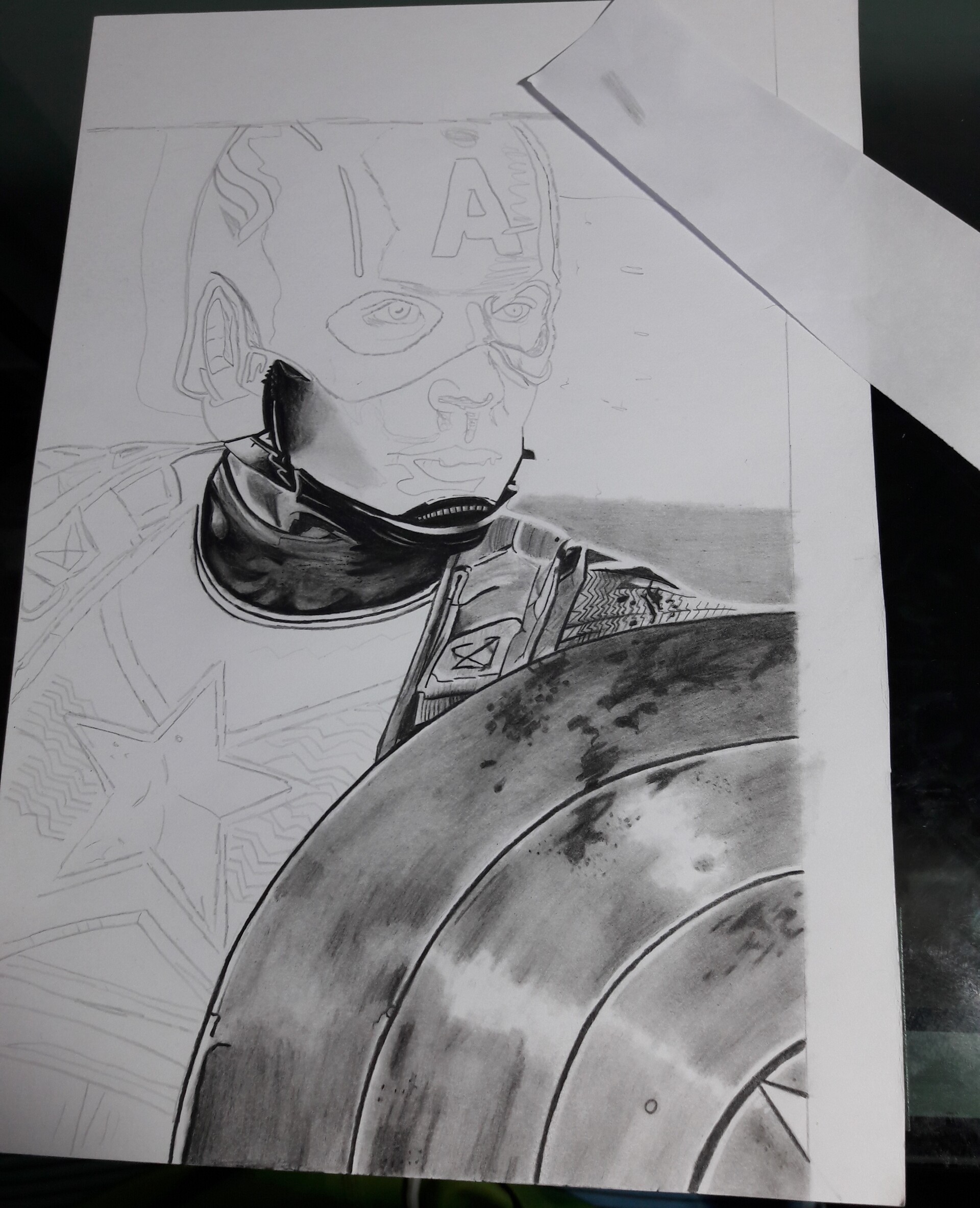 Alex gonçalves_drawing - Captain America drawing