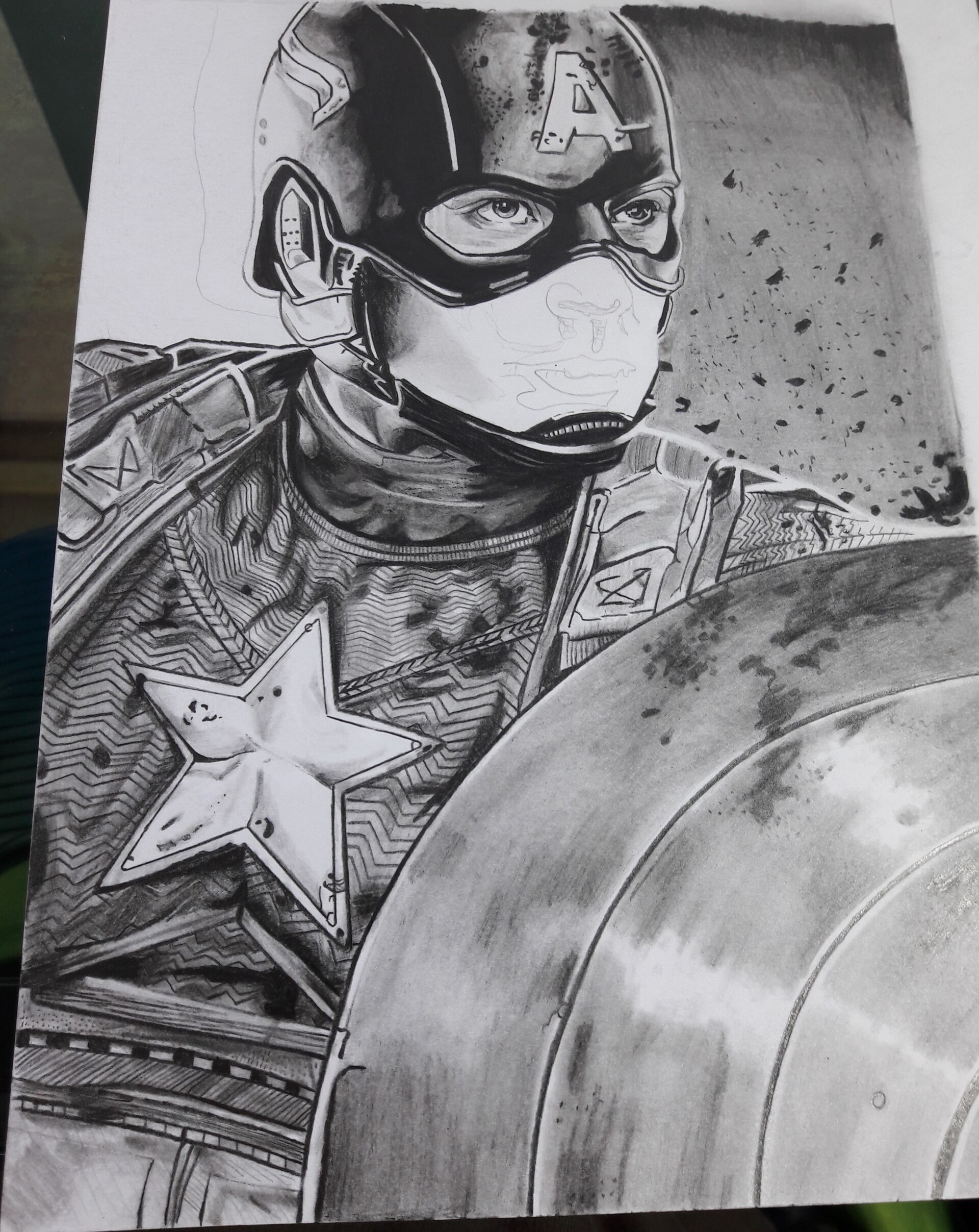 Alex gonçalves_drawing - Captain America drawing