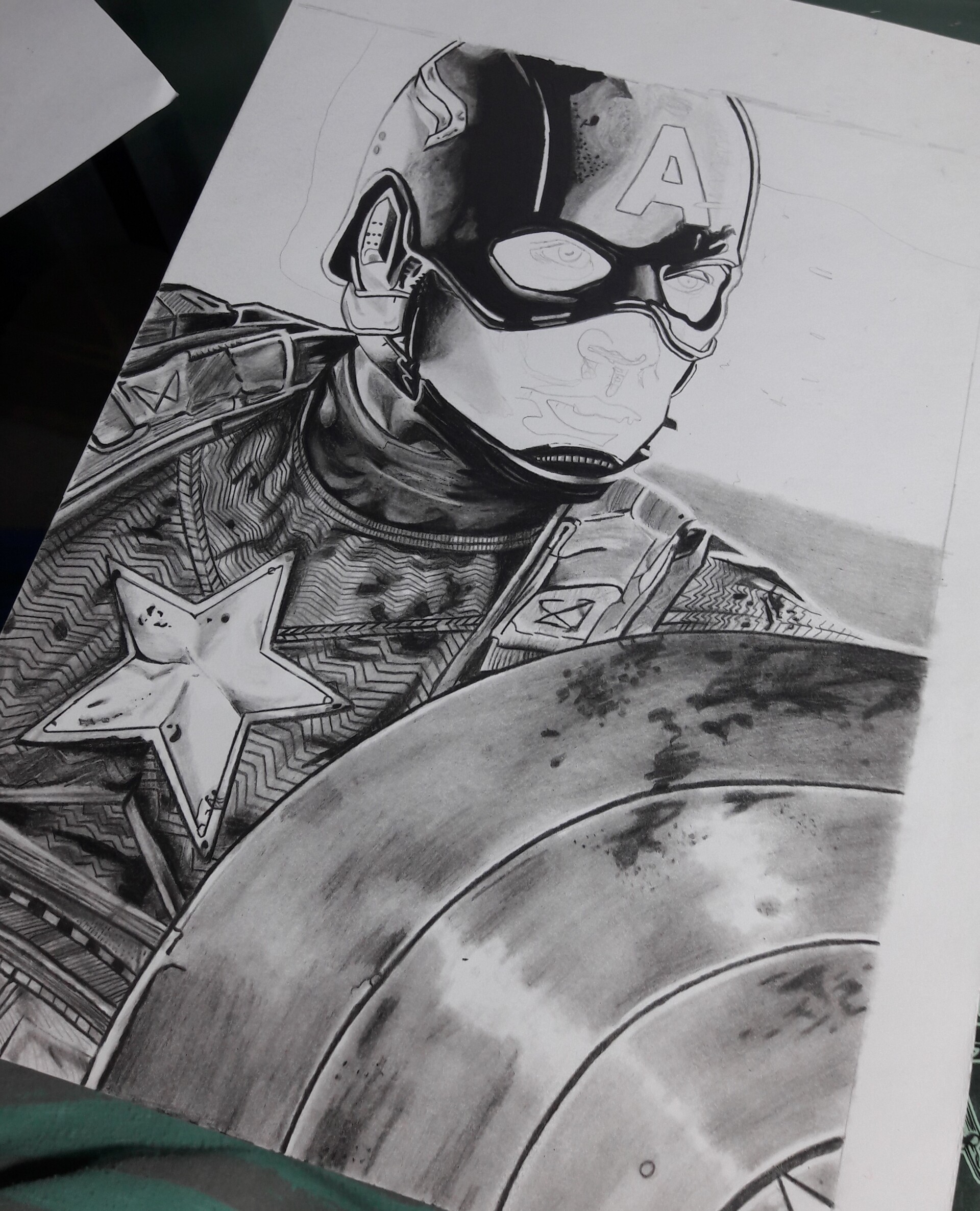 Alex gonçalves_drawing - Captain America drawing