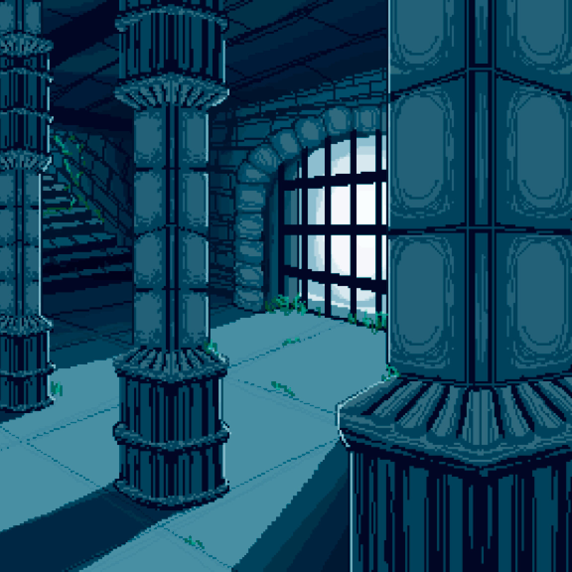 ArtStation - Pixel art dungeon entrance. For the brave ones.