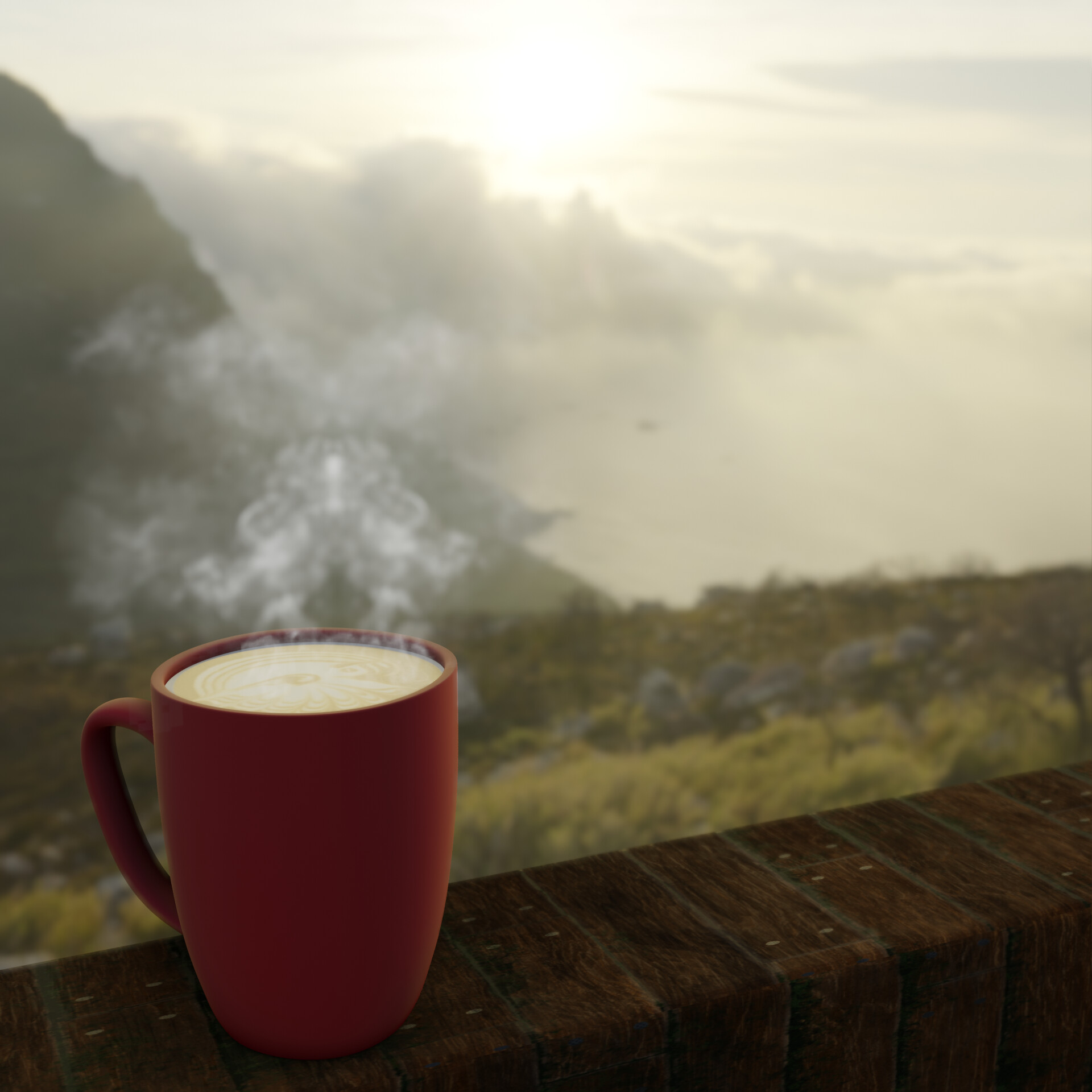 Abdudream - coffee cup 3d visualization