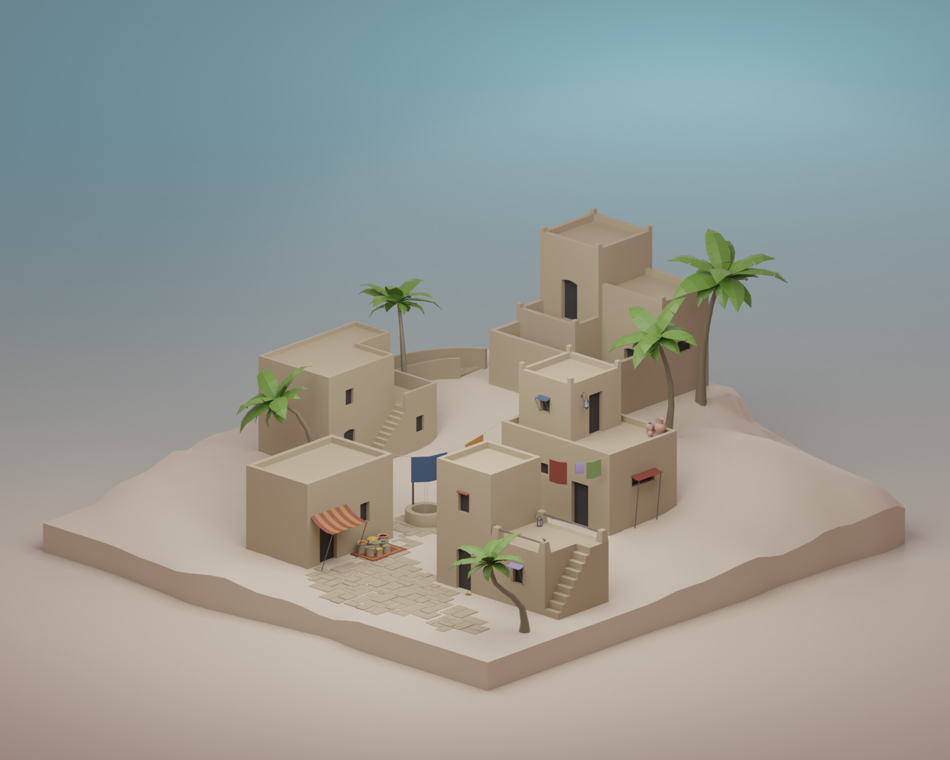 ArtStation - Desert village