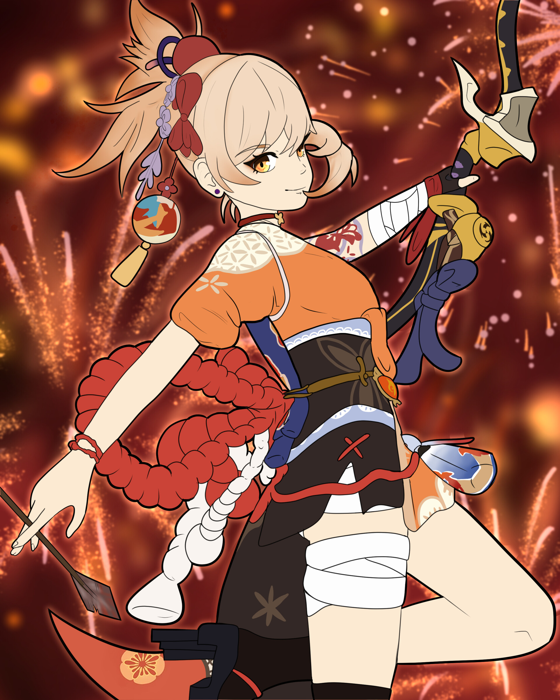 Clya - Genshin Impact Fan Art- Yoimiya