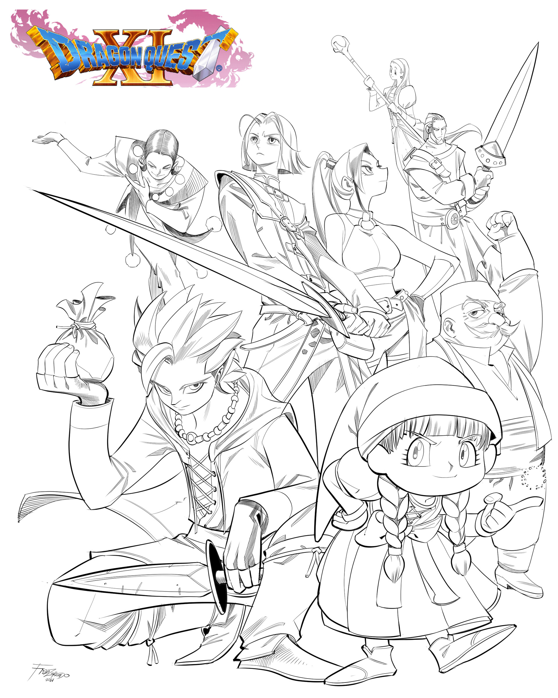 dragon quest coloring pages