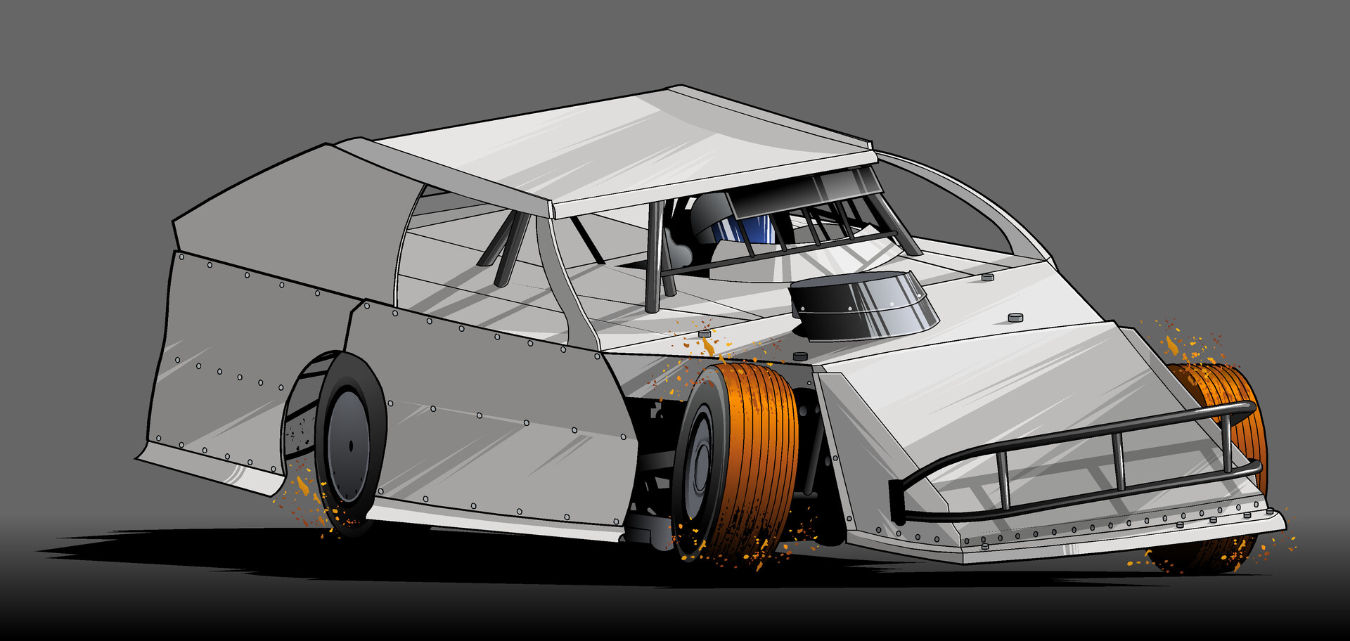Modified Race Car Vector