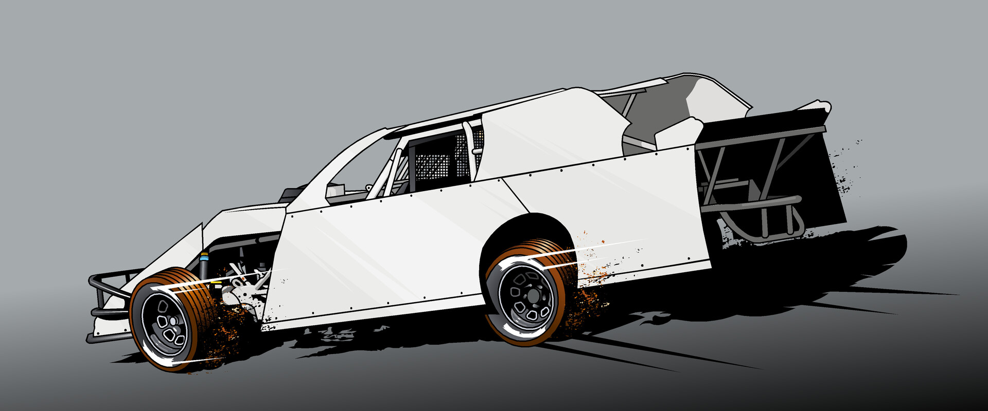 Modified Race Car Vector